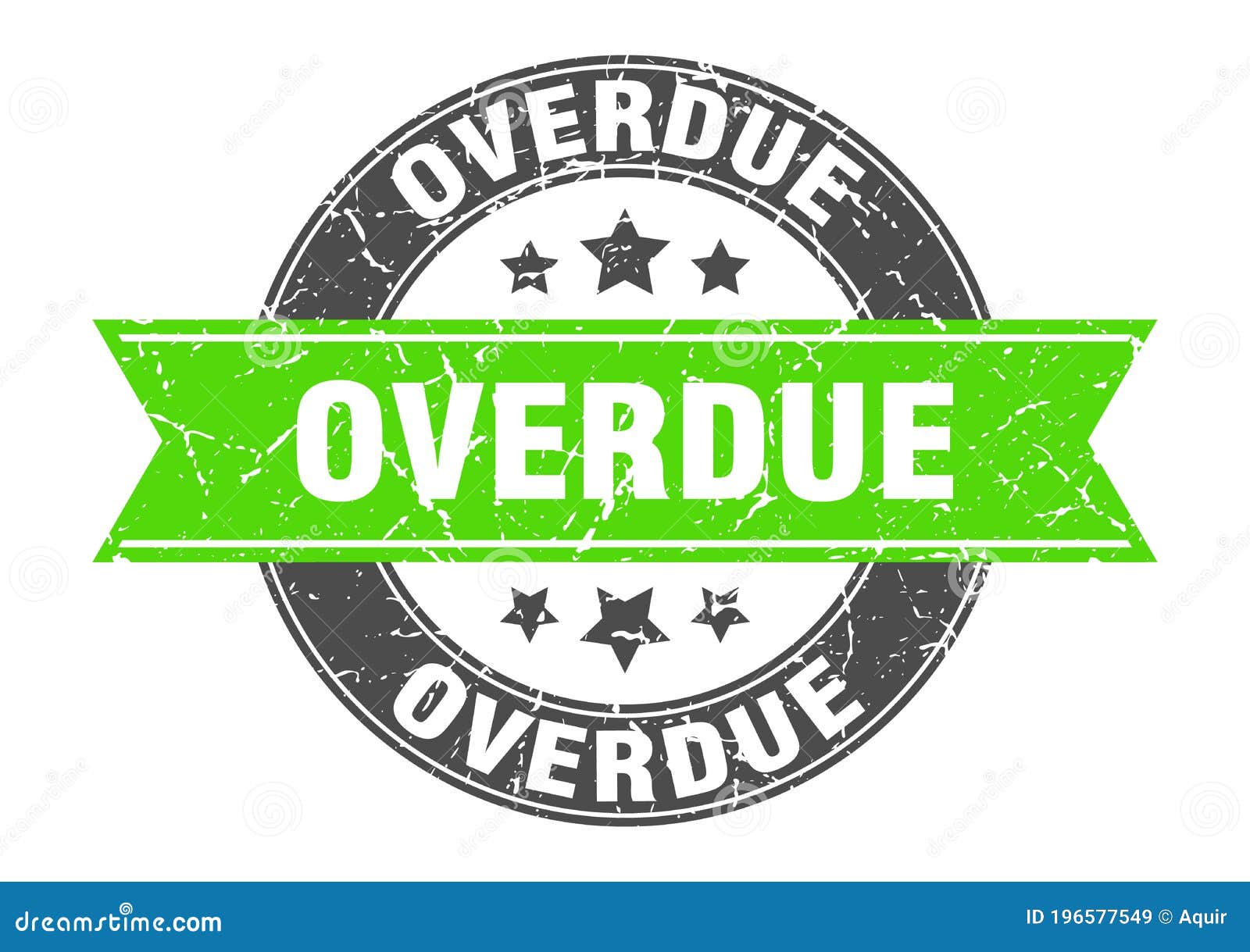 Overdue stamp stock vector. Illustration of ribbon, circle - 196577549
