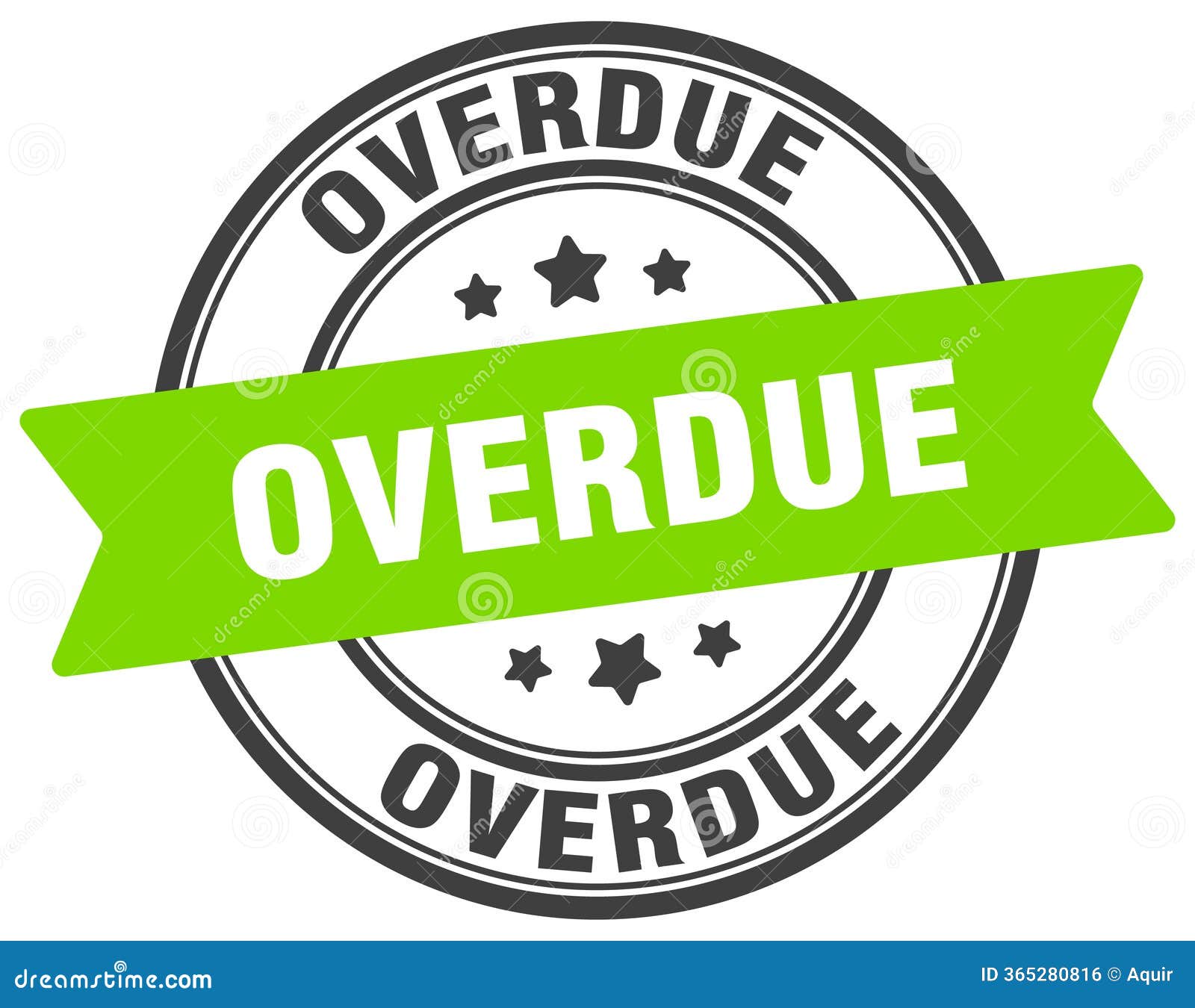 Overdue Stamp. Overdue Label. Round Grunge Sign Cartoon Vector ...