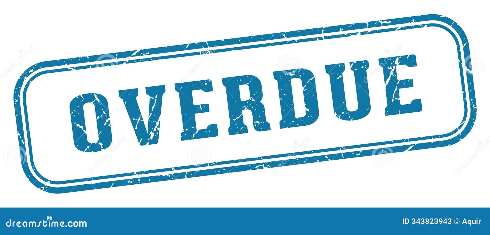 Overdue Rectangular Sign. Overdue Stamp Cartoon Vector | CartoonDealer ...