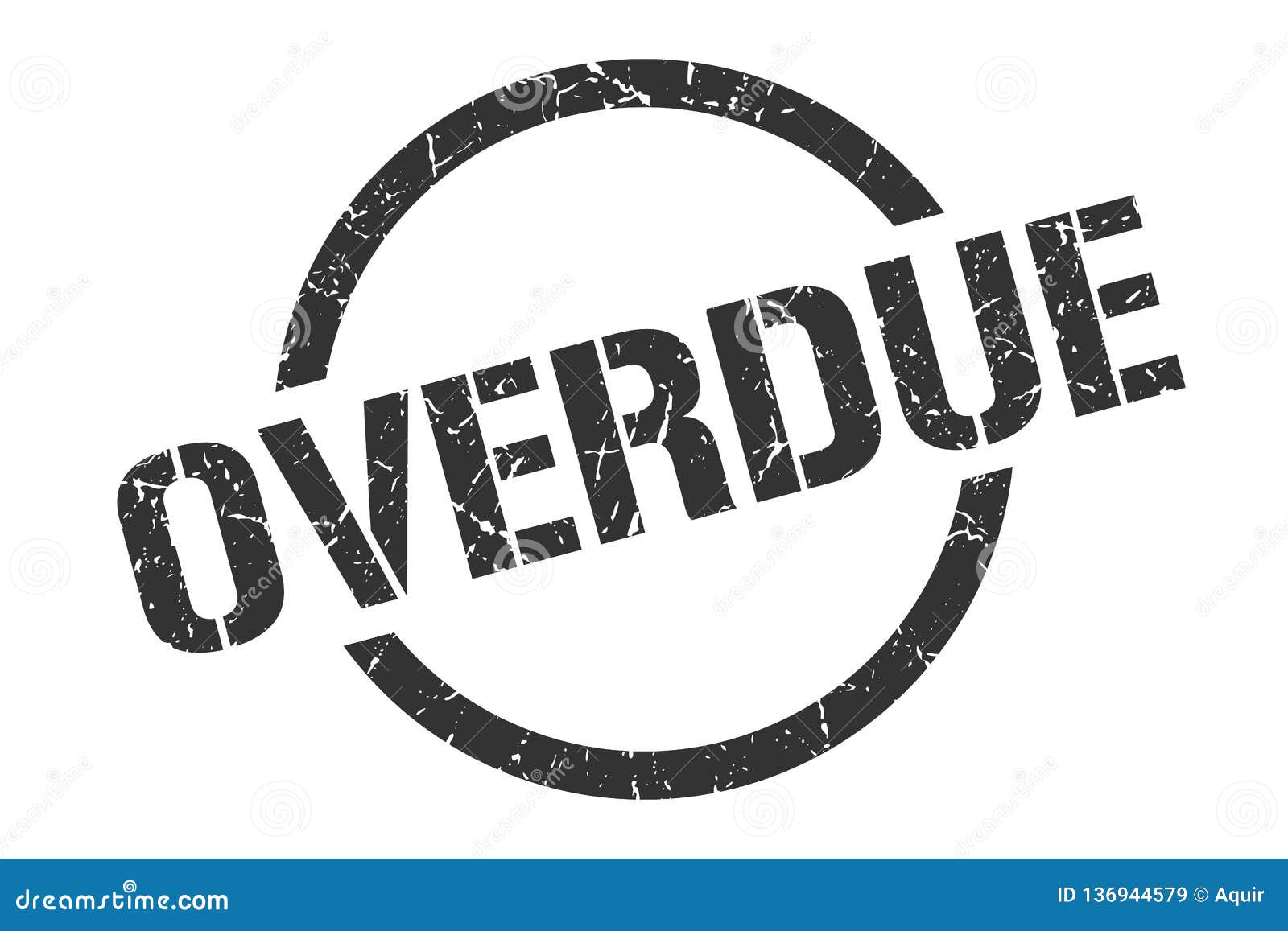 Overdue stamp stock vector. Illustration of insignia - 136944579