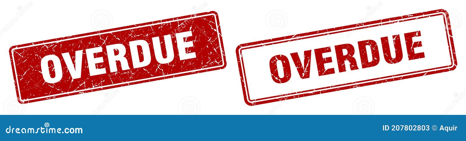 Overdue Stamp Set. Overdue Square Grunge Sign Stock Vector ...