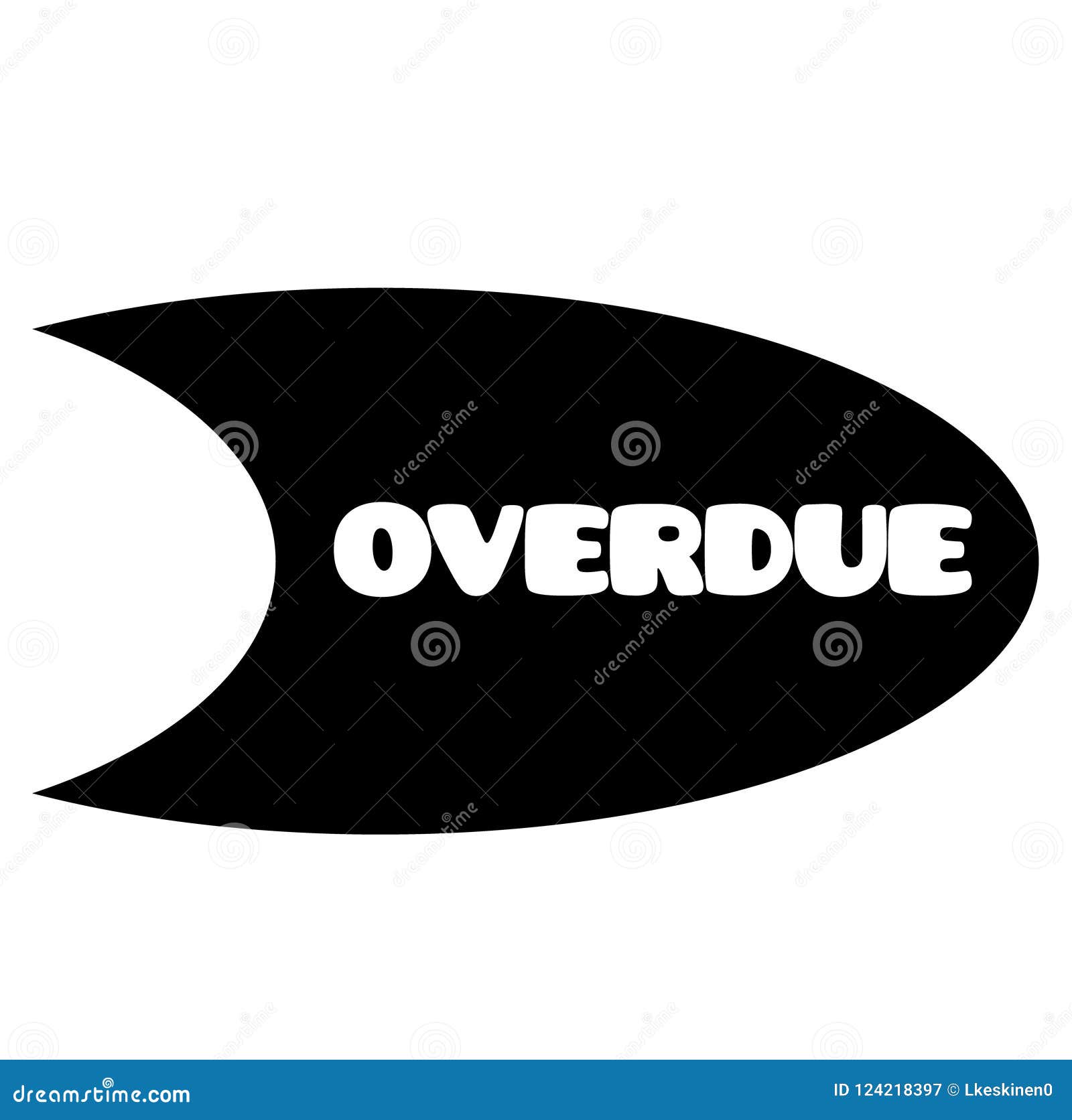 Overdue stamp on white stock vector. Illustration of overdue - 124218397