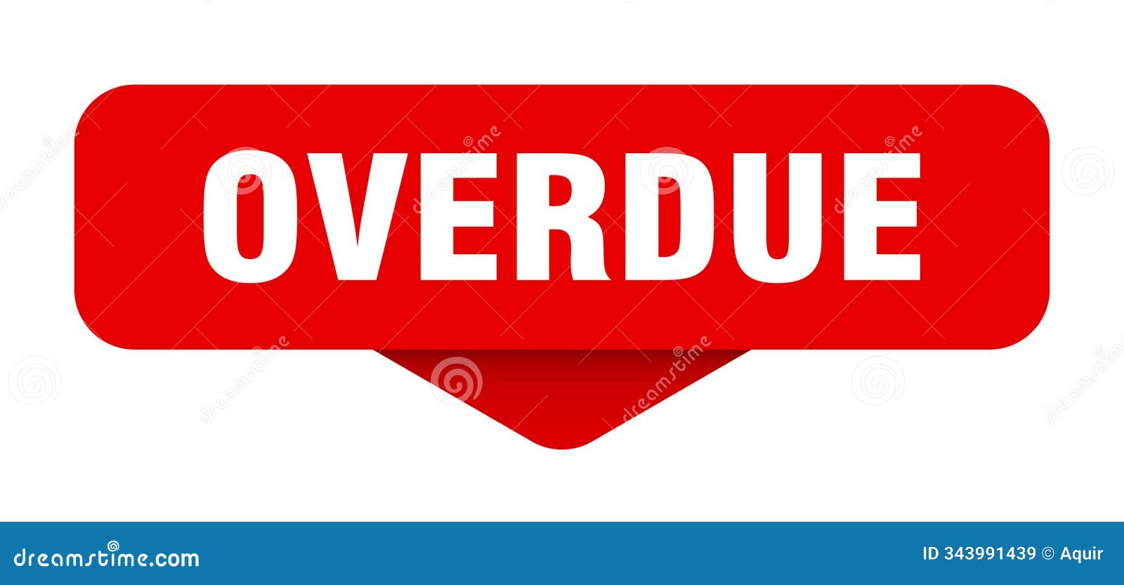 Overdue Sticker. Overdue Sign On Transparent Background Vector ...
