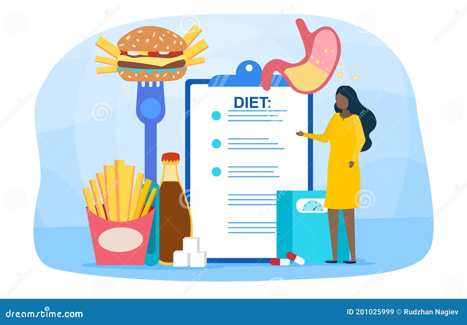 Overeating Problem Abstract Concept Stock Vector - Illustration of ...