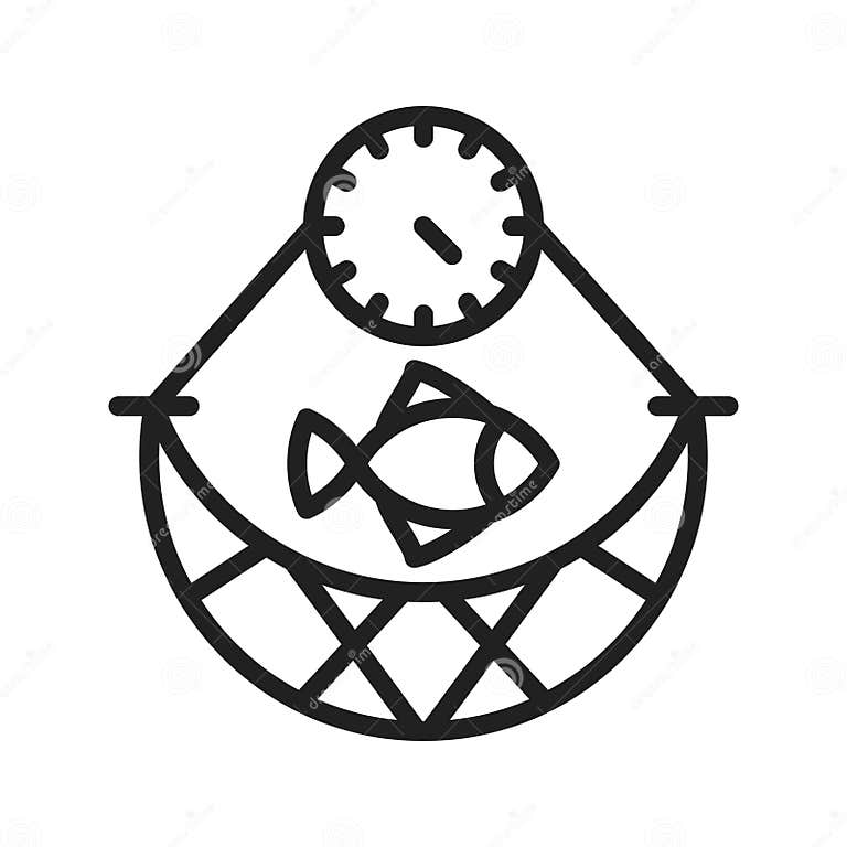 Overfishing Icon Image. stock vector. Illustration of seafood - 281190098