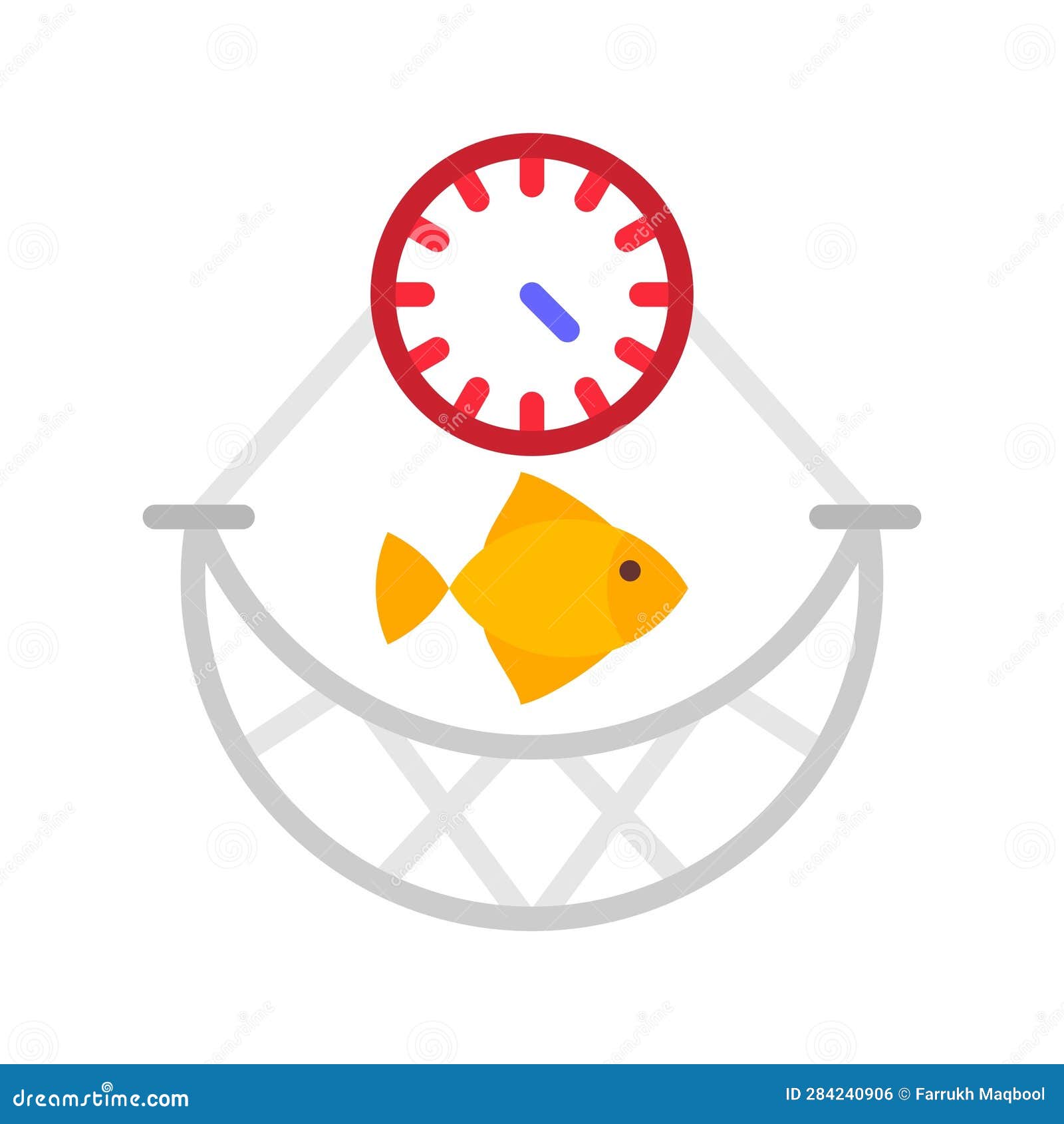 Overfishing Icon Image. stock vector. Illustration of isolated - 284240906