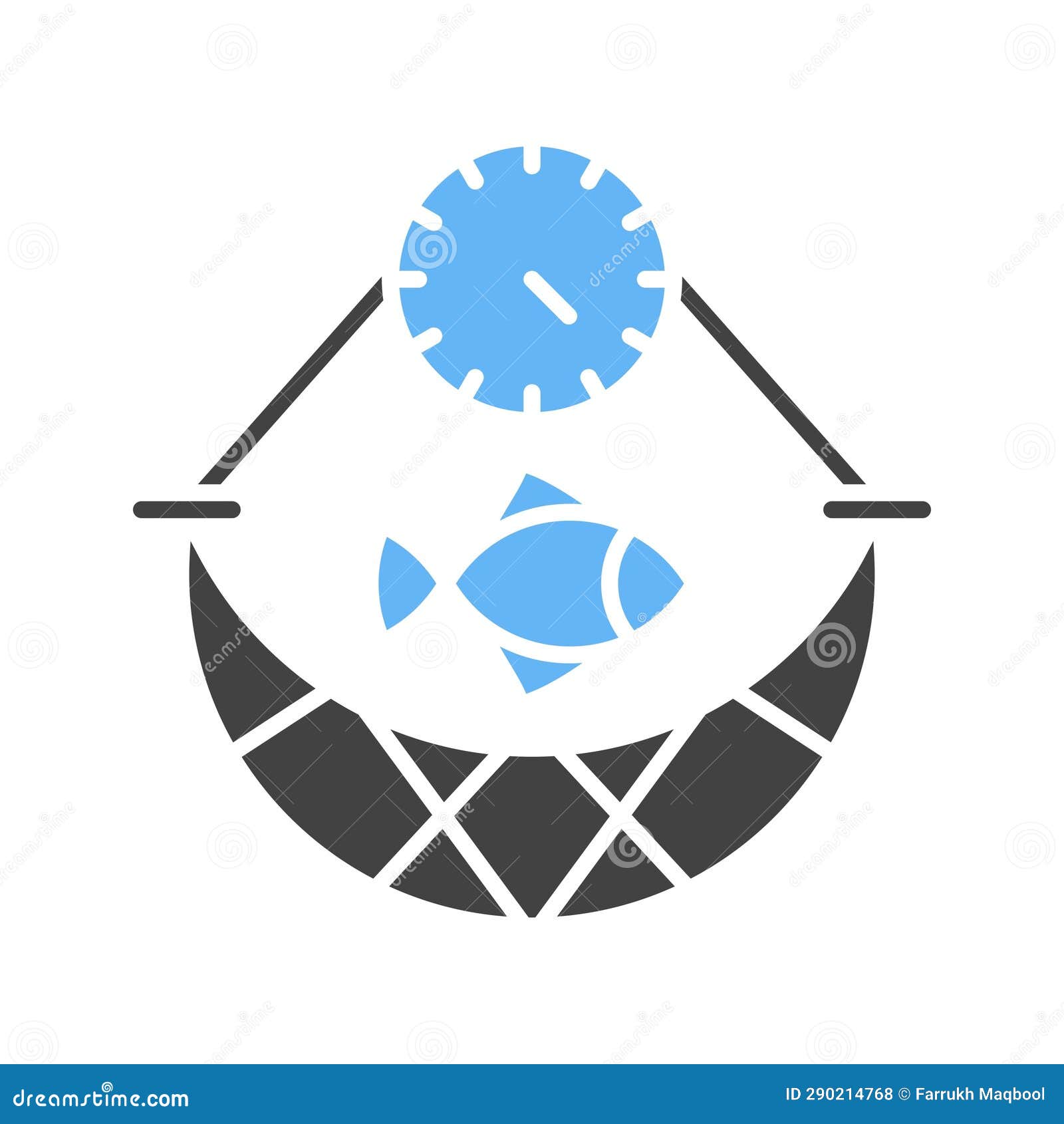 Overfishing Icon Image. stock illustration. Illustration of outline ...