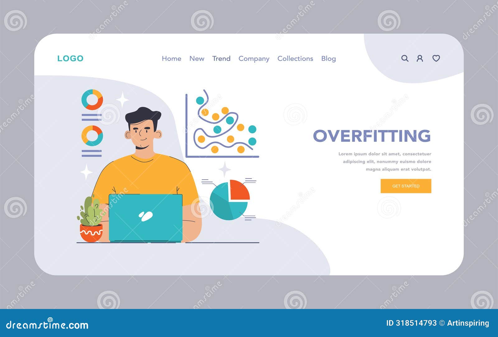 Overfitting in Data Analysis Concept Stock Vector - Illustration of ...