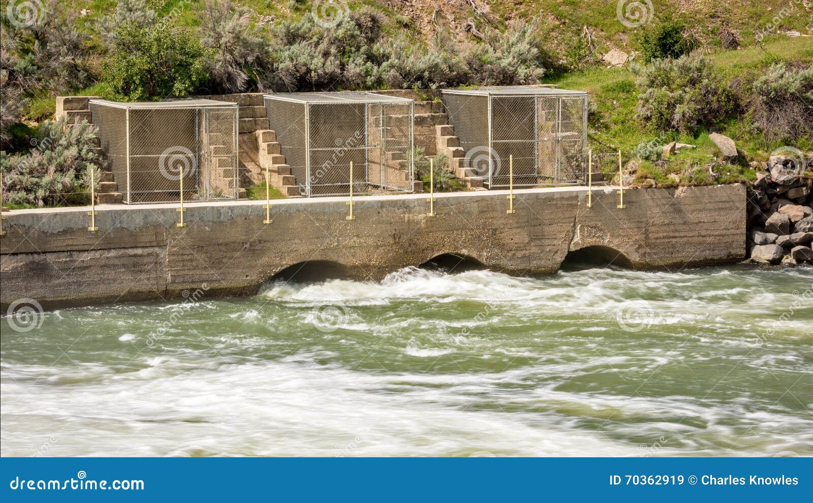 Overflow Gates on a Dam Located in Idaho Stock Image - Image of boise ...