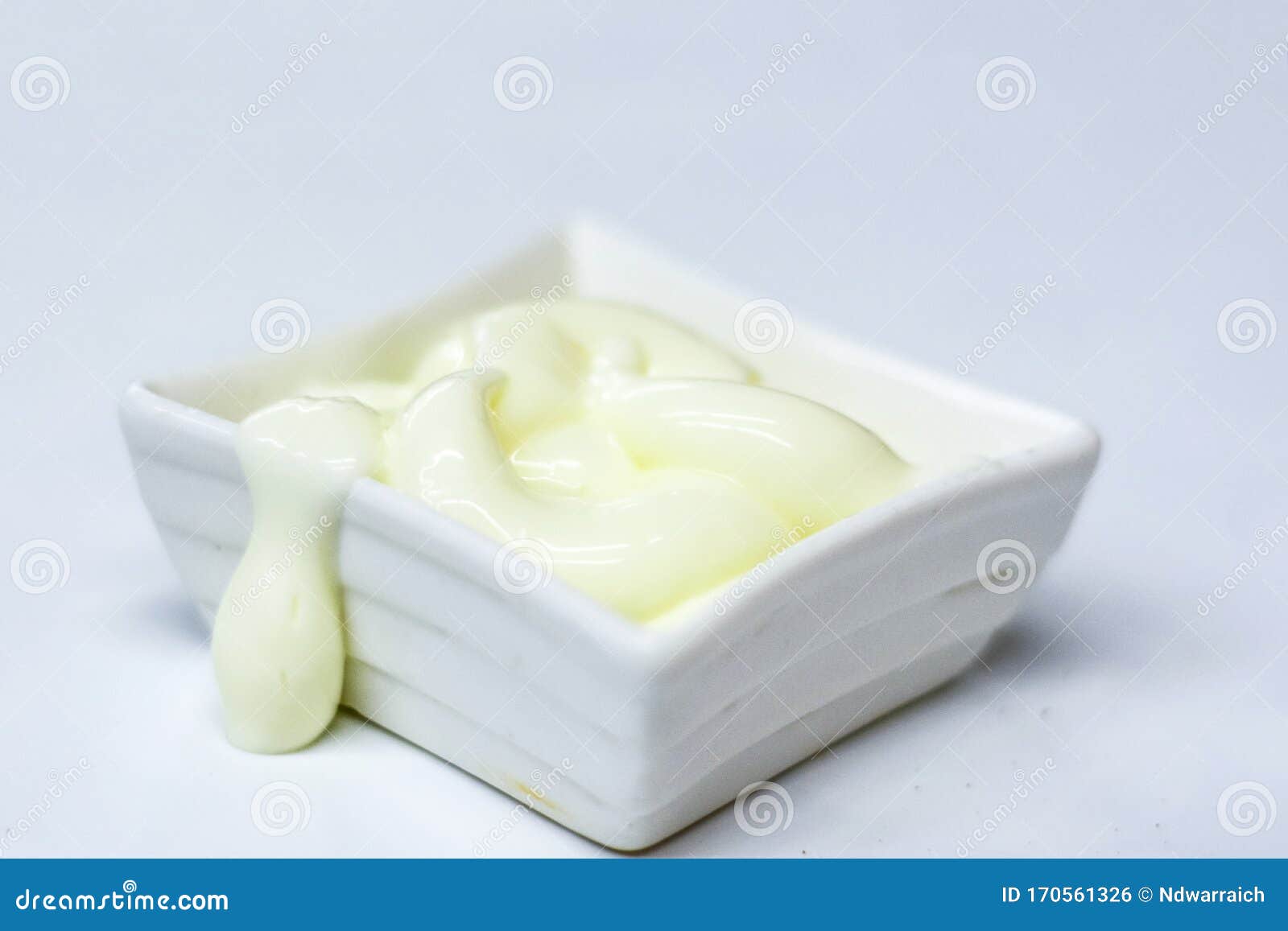 Mayonnaise Sauce in the Bowl Stock Photo - Image of tomato, yellow ...