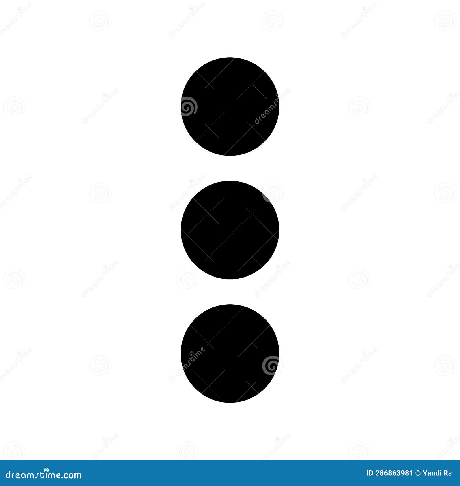 Overflow Menu Icon Vector Symbol Design Illustration Stock Vector