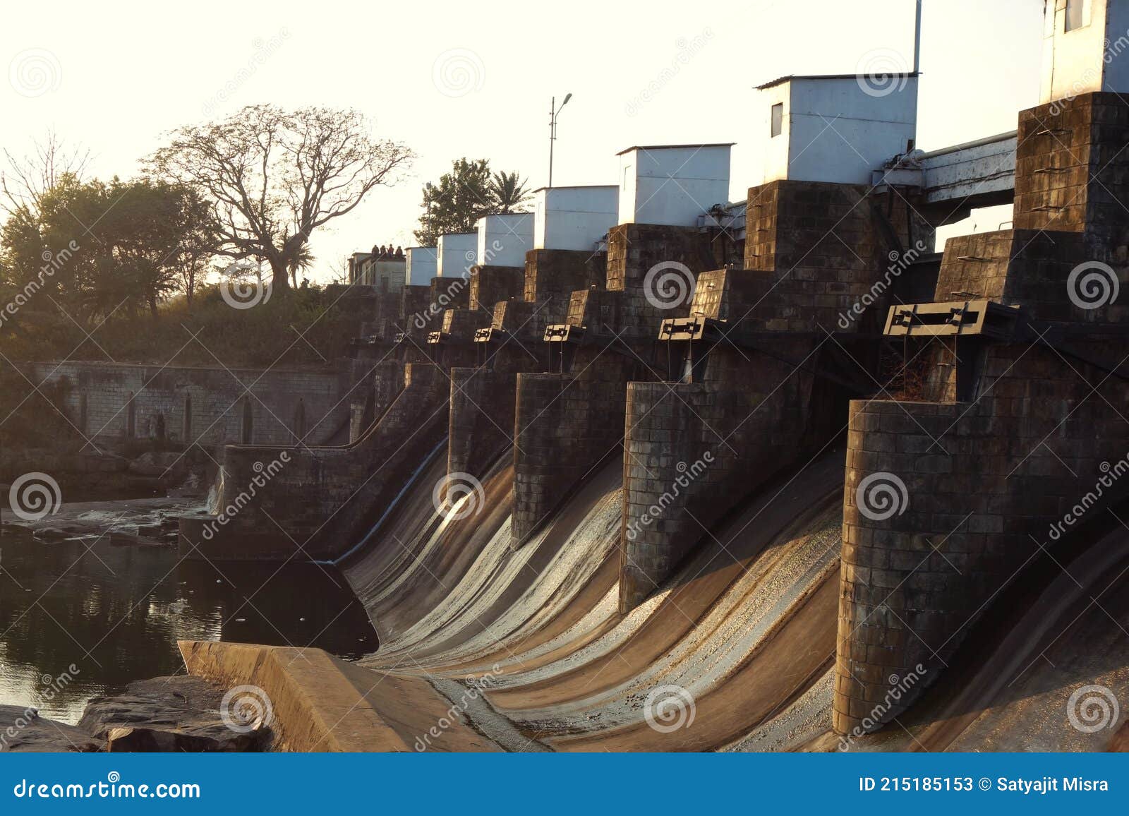 Overflow Outlet of a Dam or Water Reservoir Stock Image - Image of ...