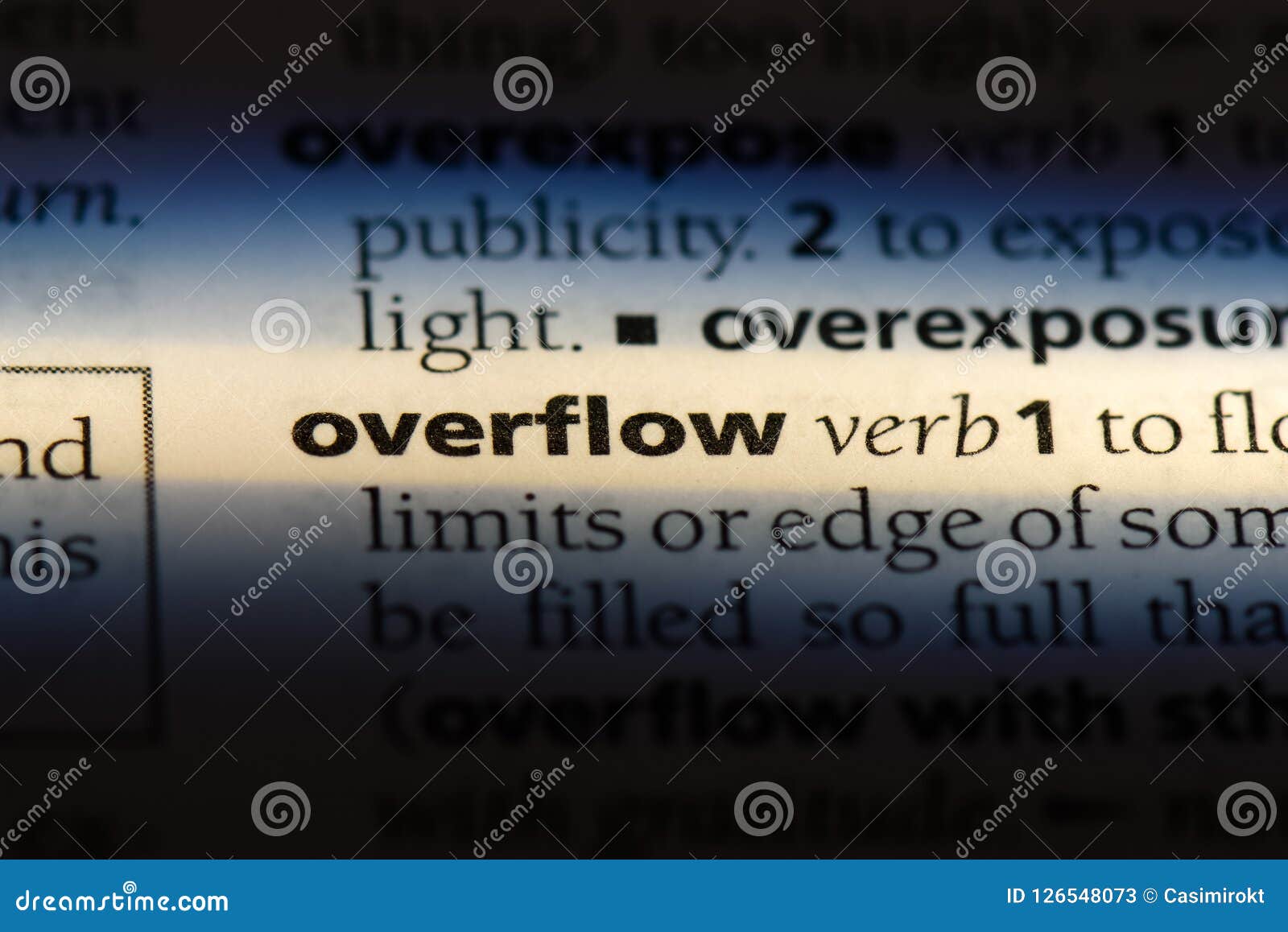 Overflow stock image. Image of english, isolated, book - 126548073