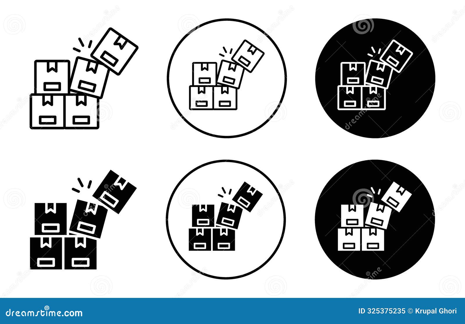 Overflow shipment icon stock vector. Illustration of editable - 325375235