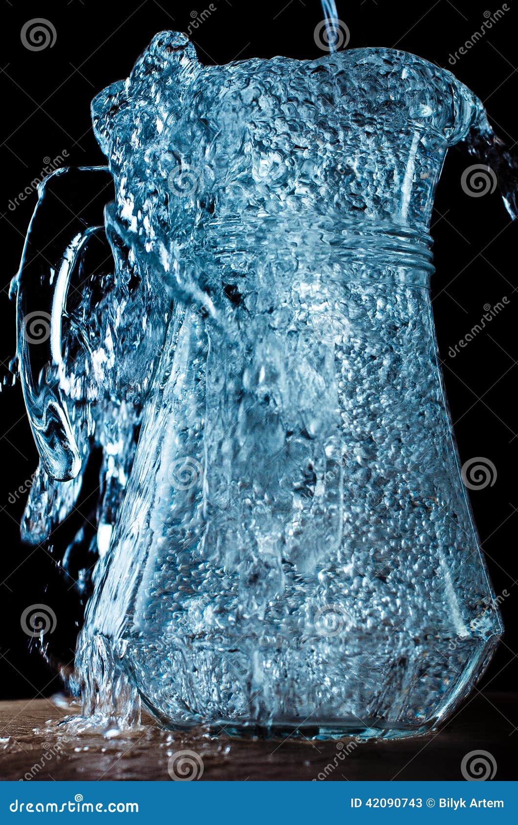 The overflowed jug. stock image. Image of excess, pitcher - 42090743