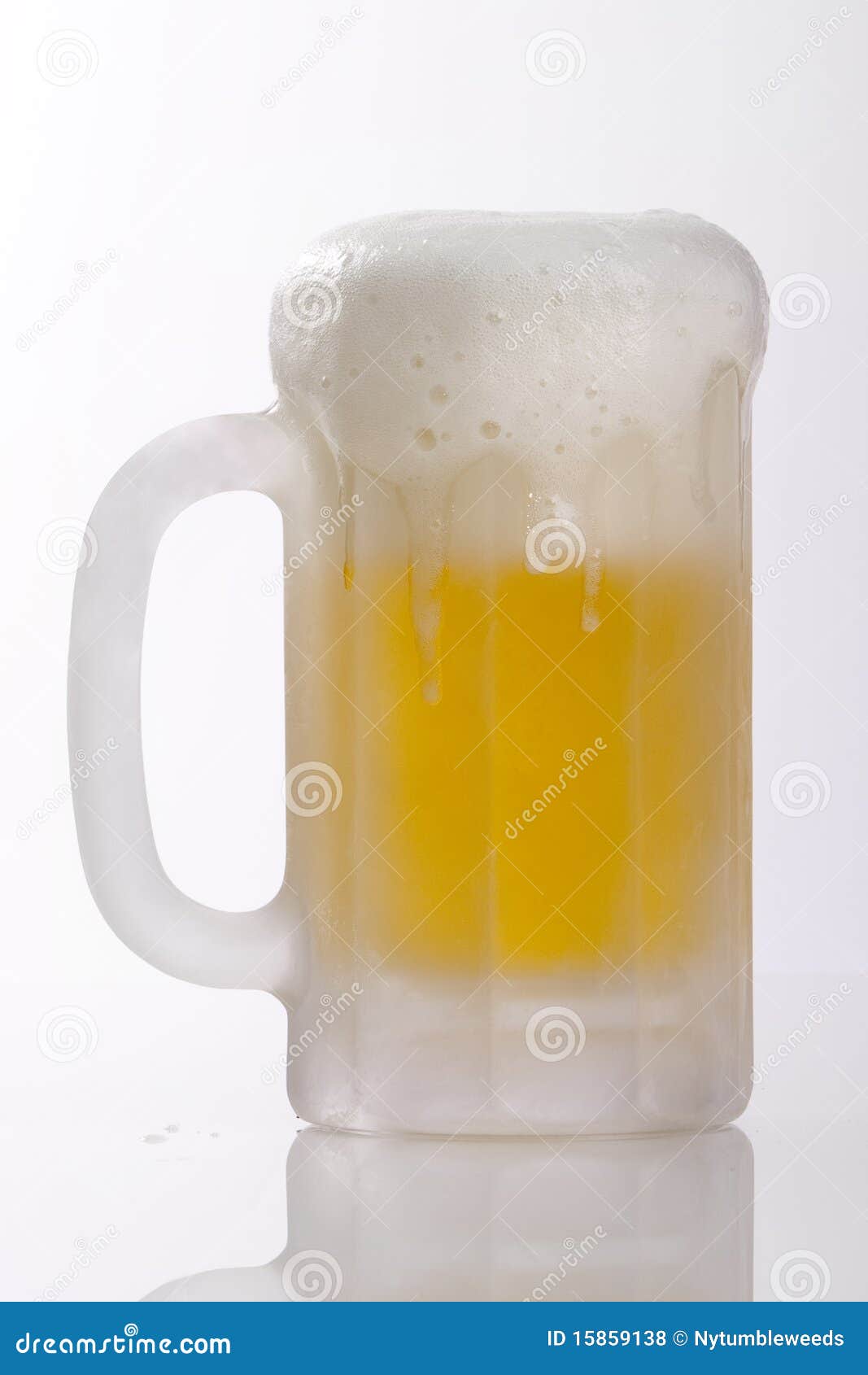 Overflowing Beer Mug stock photo. Image of full, froth - 15859138