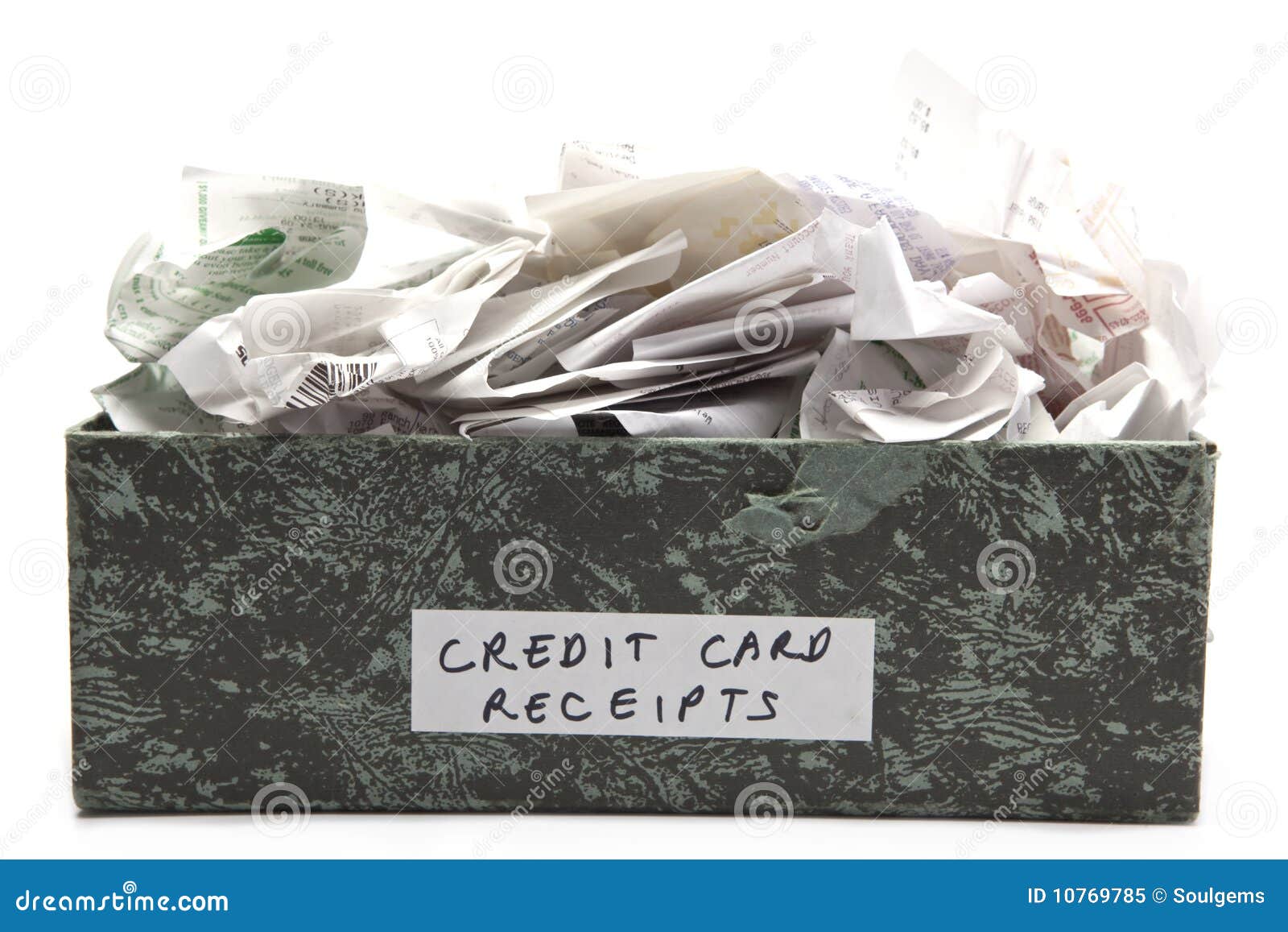 Overflowing Credit Card Receipts Stock Image - Image of banking, debit ...