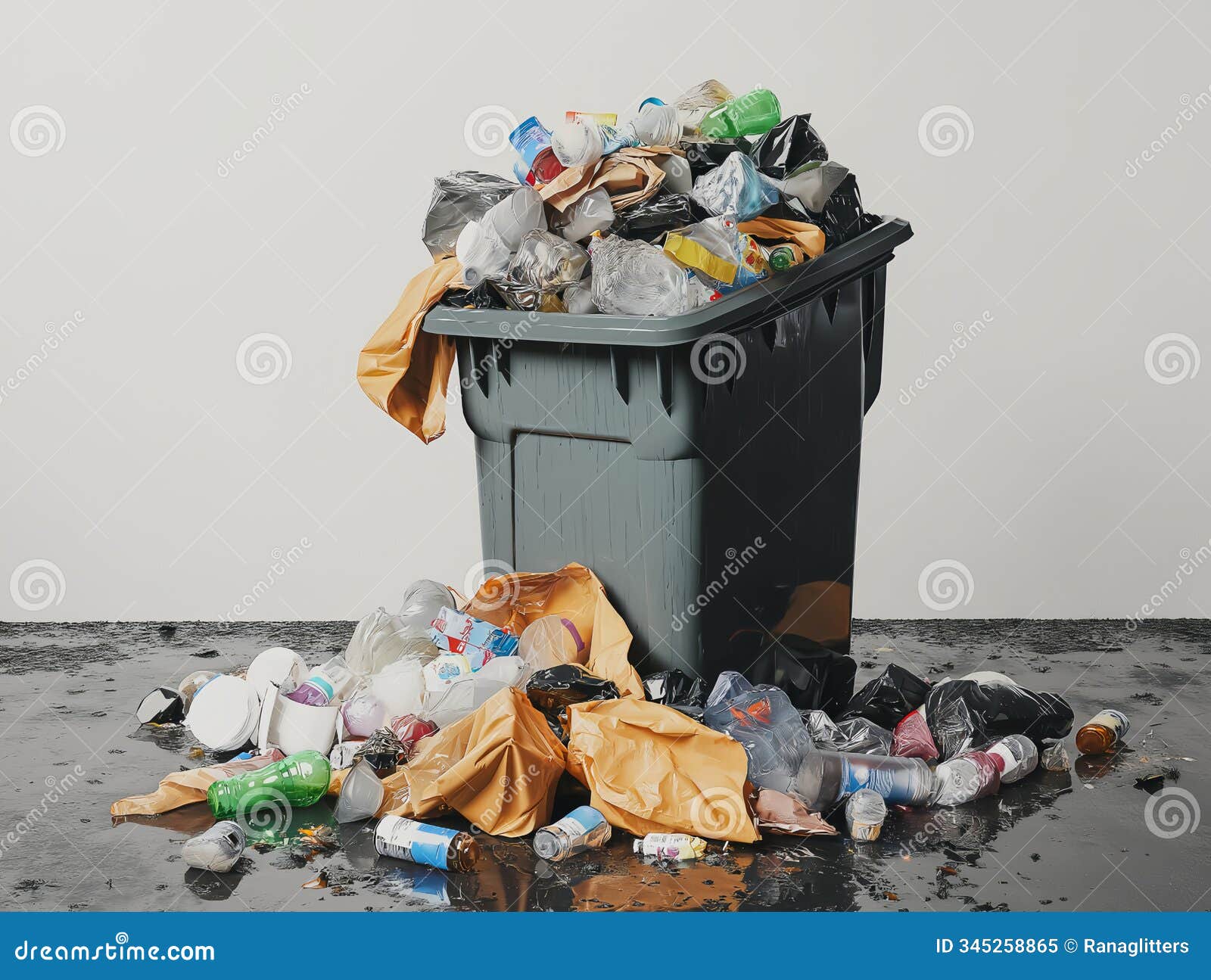 Overflowing Garbage From Fast Food From Streets And Roads Royalty-Free ... Overflowing Garbage From Fast Food From Streets And Roads Royalty-Free ...