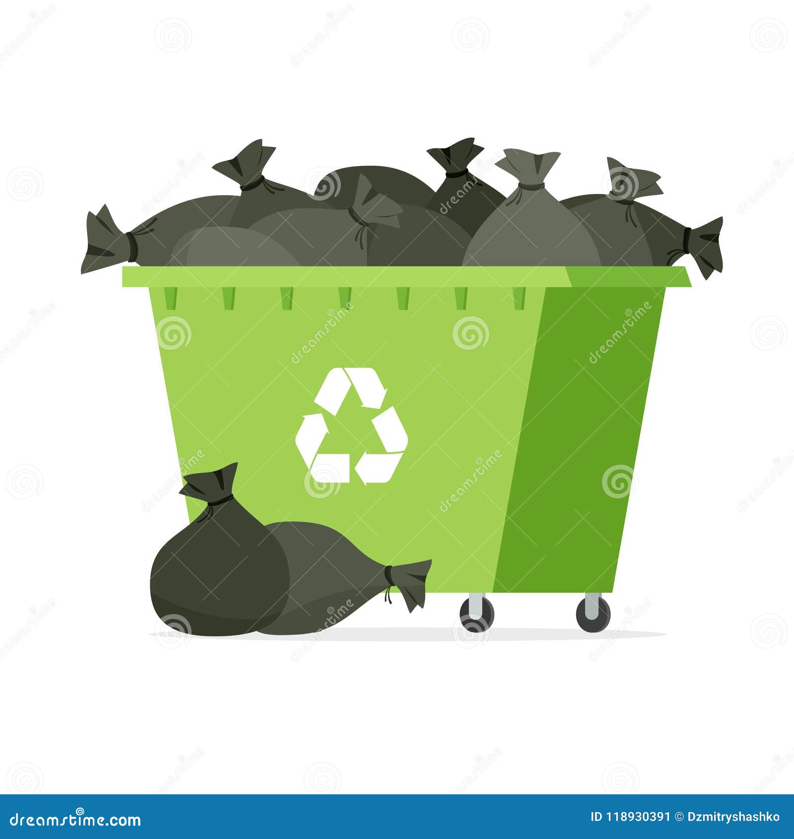 Overflowing Garbage Bin stock vector. Illustration of container - 118930391 Overflowing Garbage Bin stock vector. Illustration of container - 118930391