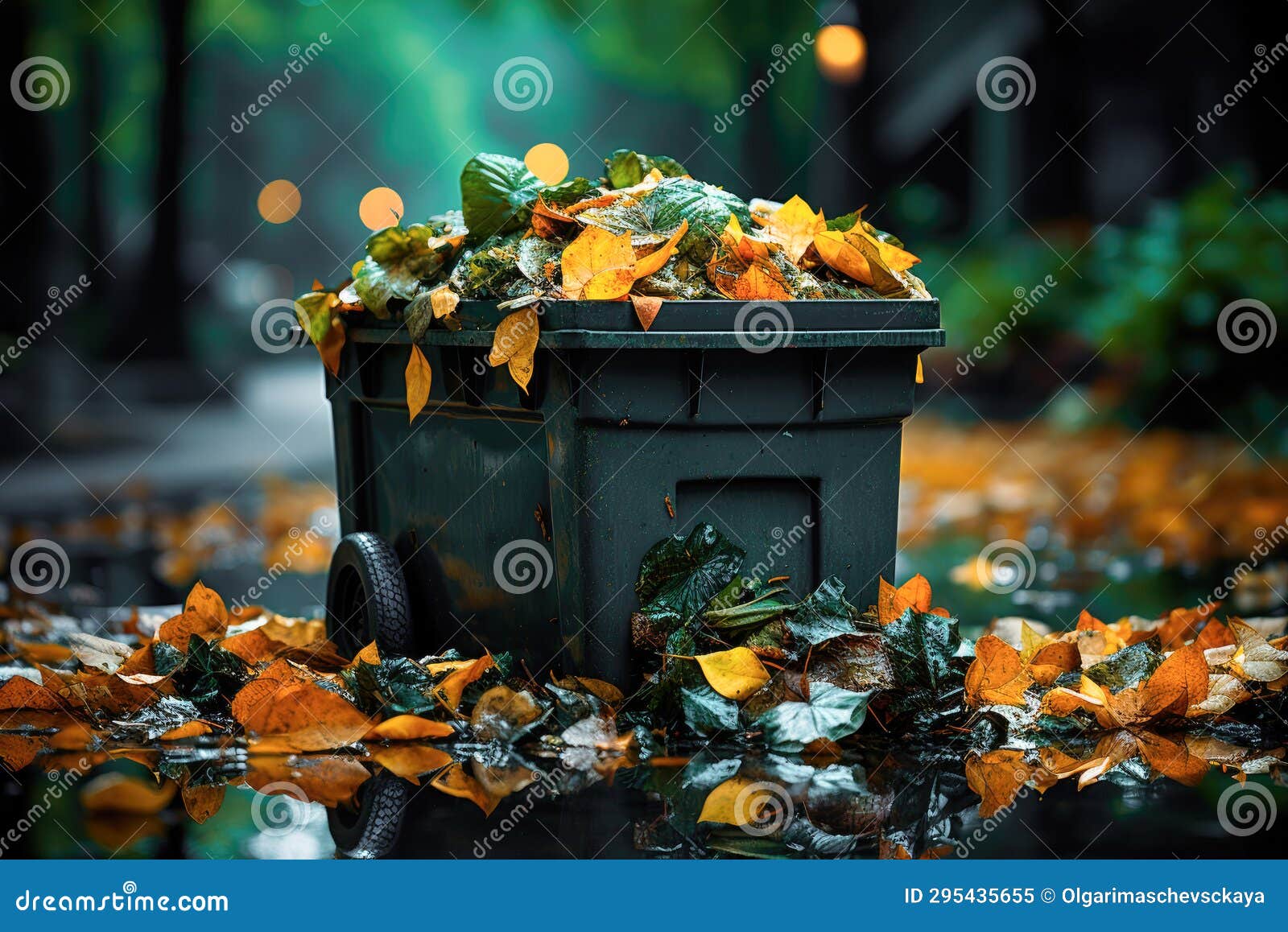 Overflowing Garbage Cans and Rubbish Lying Around. the Concept of ... Overflowing Garbage Cans and Rubbish Lying Around. the Concept of ...