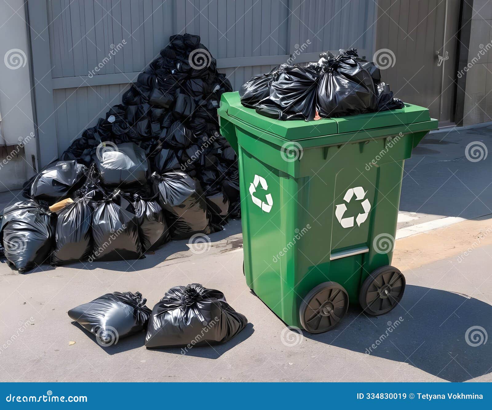 Recycling Bin Filled with Waste Materials Challenges of Waste ...