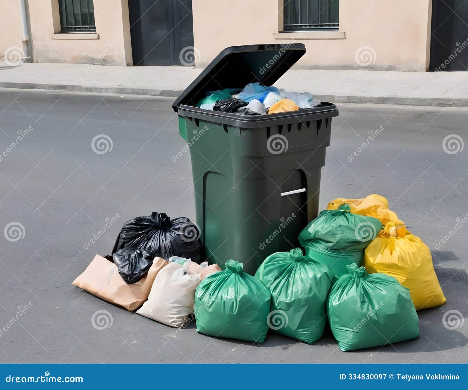 Recycling Bin Filled with Waste Materials Challenges of Waste ...