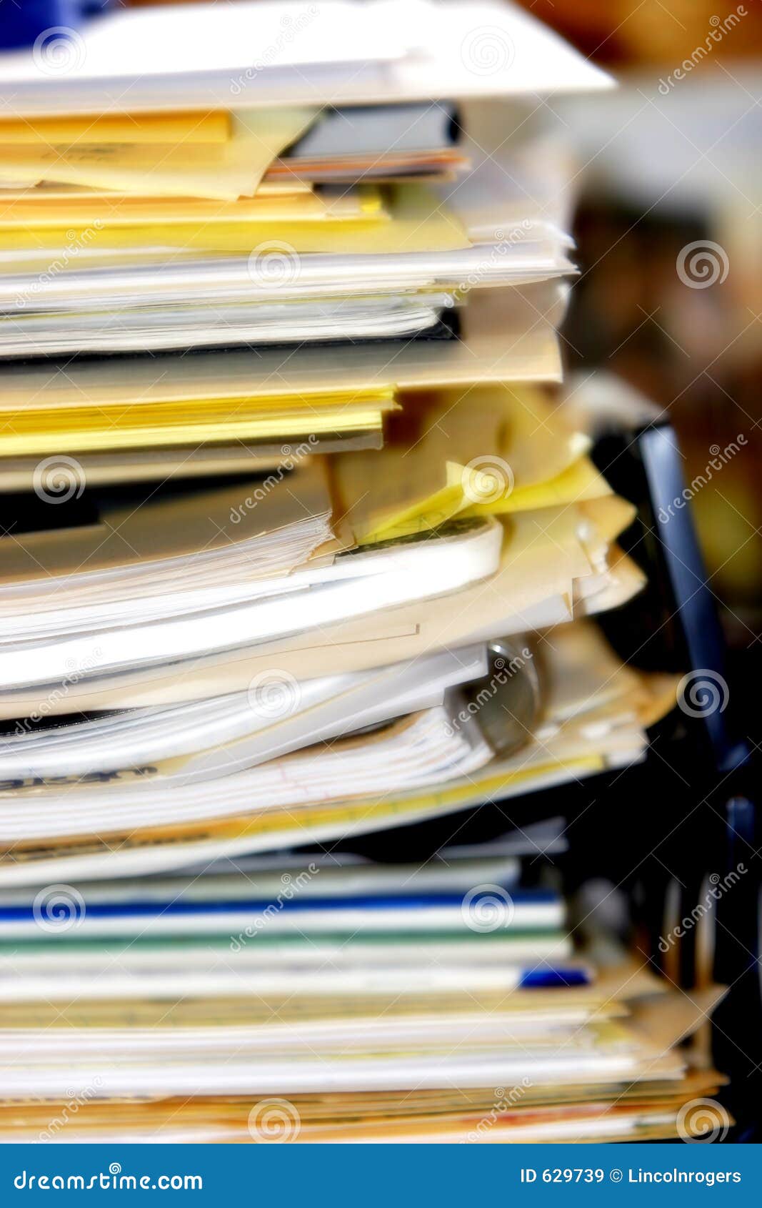 Overflowing Paperwork Inbox Stock Image - Image of file, manage: 629739