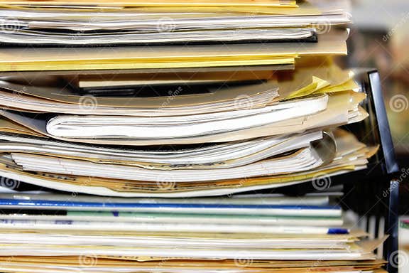 Overflowing Paperwork Pile #2 Stock Photo - Image of inbox, homework ...