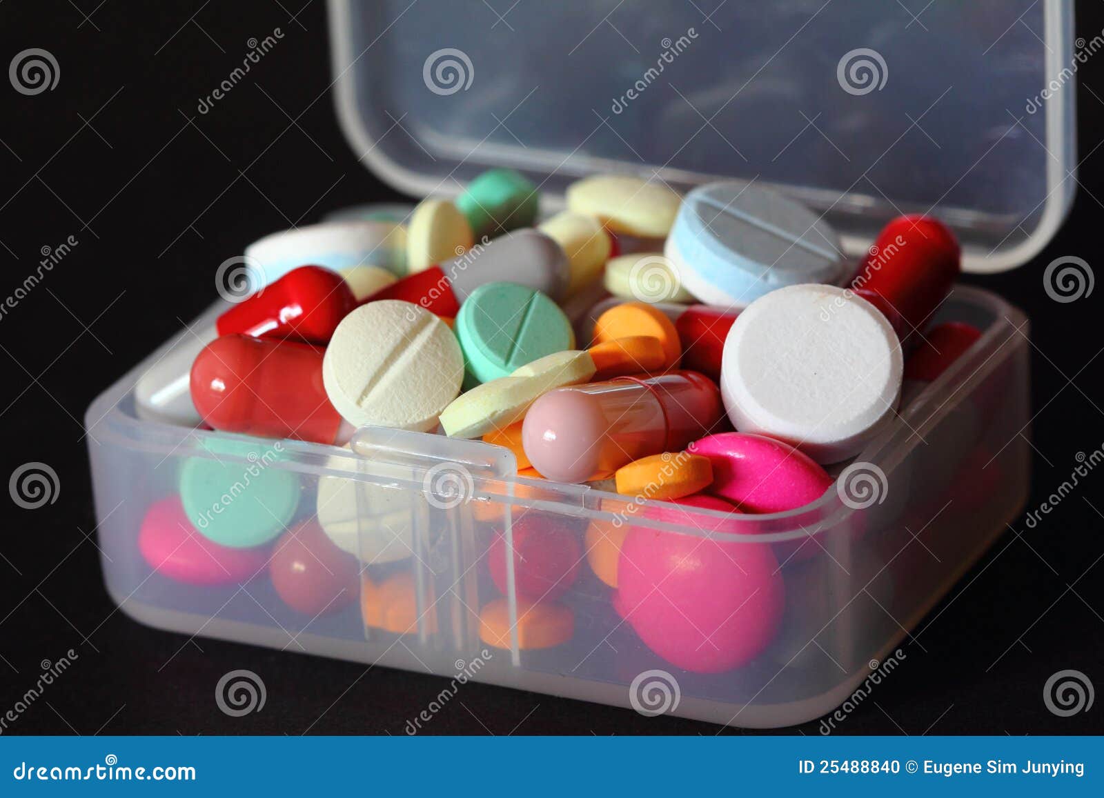 Overflowing Pillbox Closeup Stock Photo - Image of macro, overflow ...