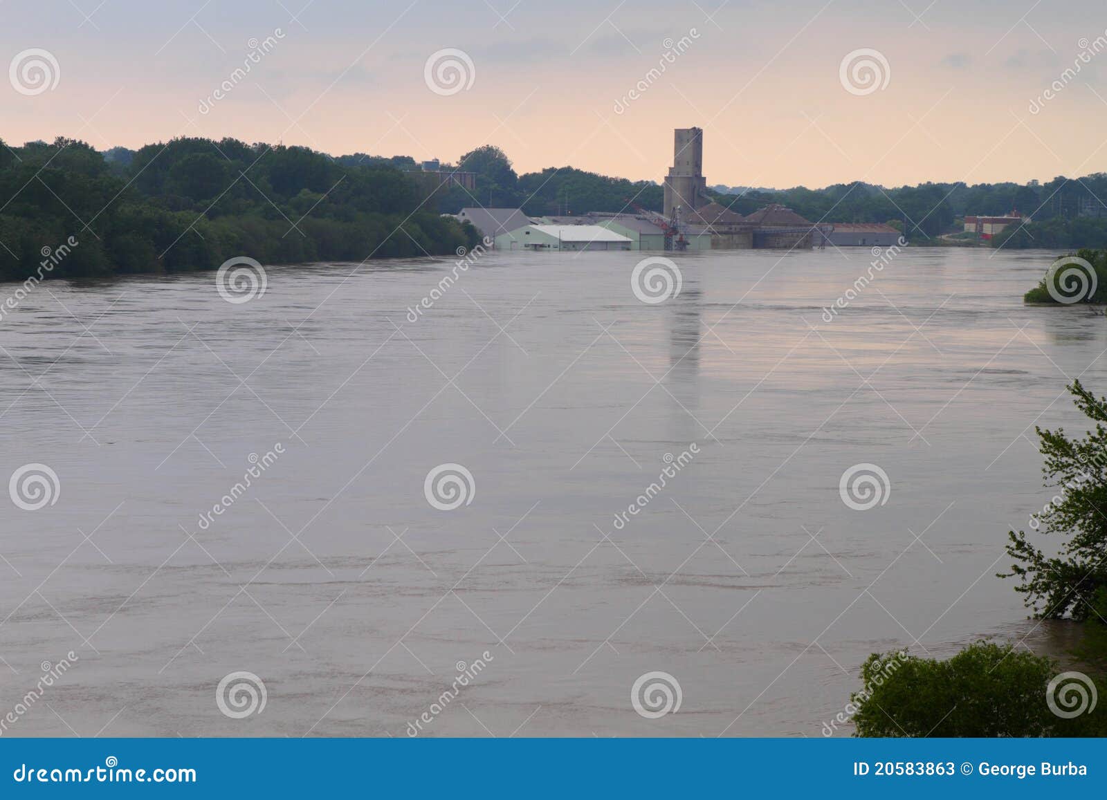 Overflowing river stock image. Image of grey, rural, flood - 20583863
