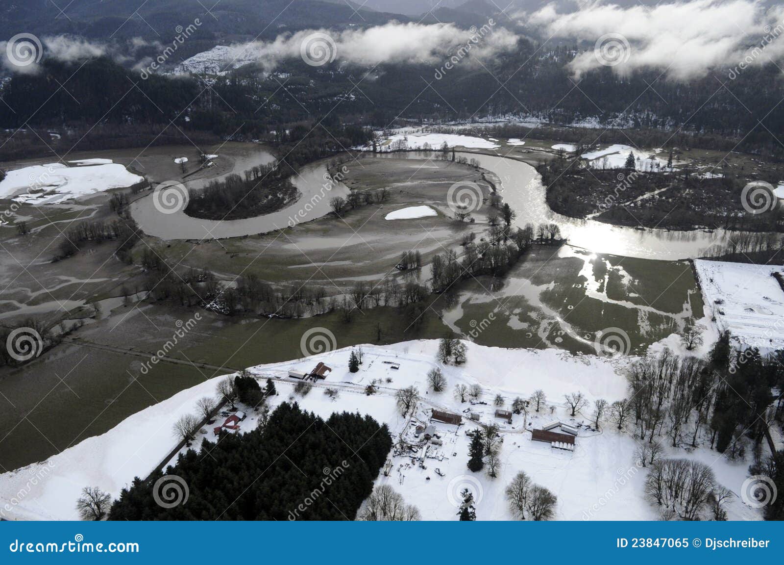 Overflowing River stock image. Image of inundation, columbia - 23847065