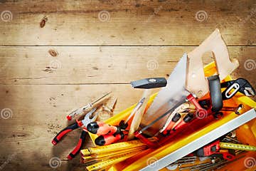 Overflowing Tool Box with Assorted Hand Tools Stock Photo - Image of ...