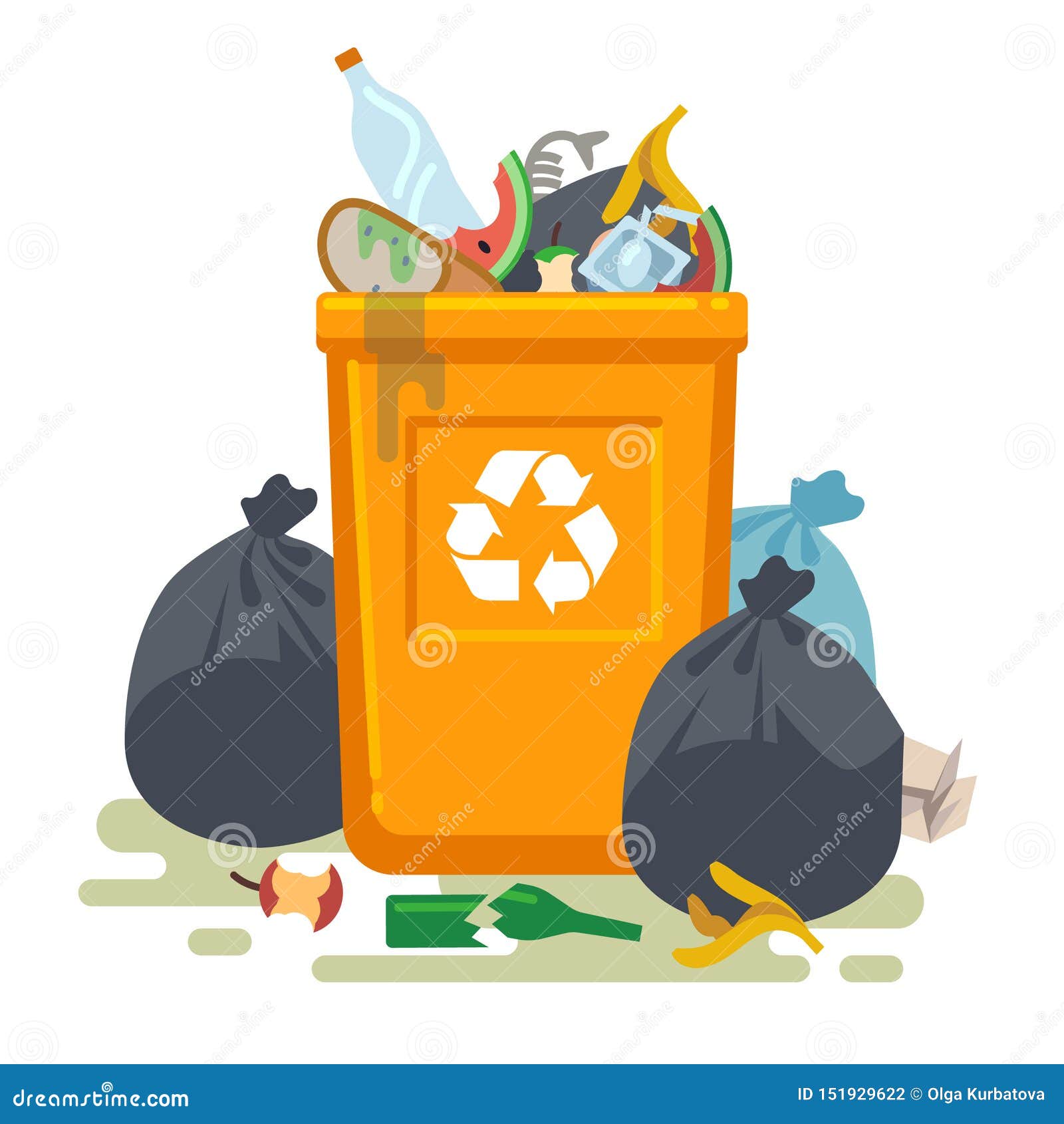 Overflowing Trash Can. Food Garbage in Waste Bin with Nasty Smell ... Overflowing Trash Can. Food Garbage in Waste Bin with Nasty Smell ...