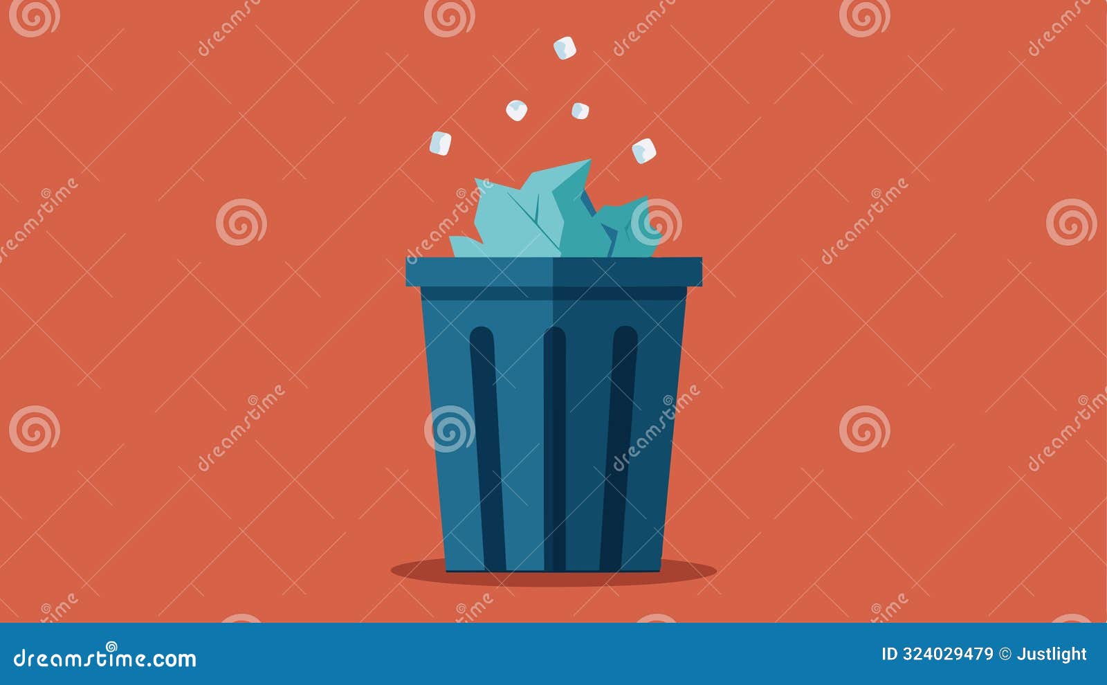 An Overflowing Trash Can Represents the Pressure and Weight of Negative ...