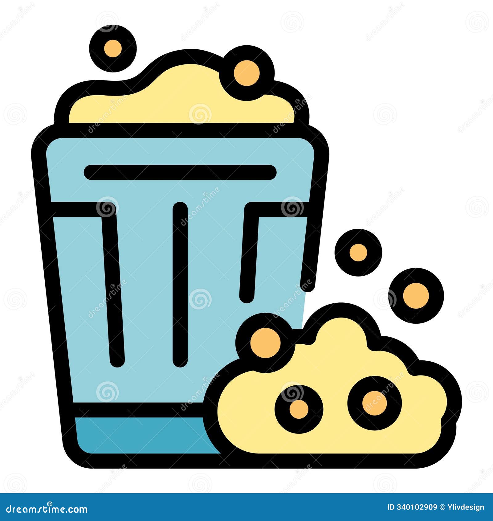 Overflowing Trash Can Filled with Garbage Stinking and Overflowing ...