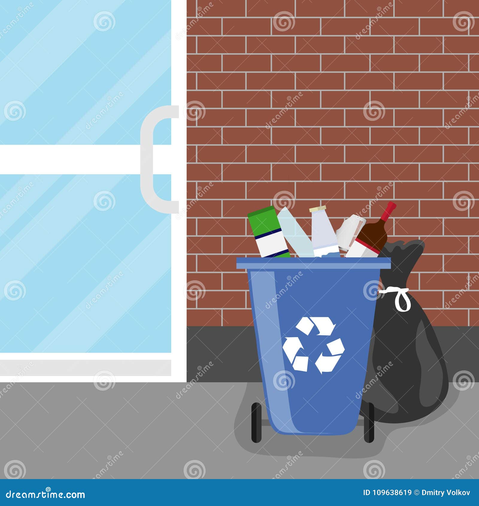 Overflowing Trash Can. Tank with Debris and Trash Bags Stock ... Overflowing Trash Can. Tank with Debris and Trash Bags Stock ...