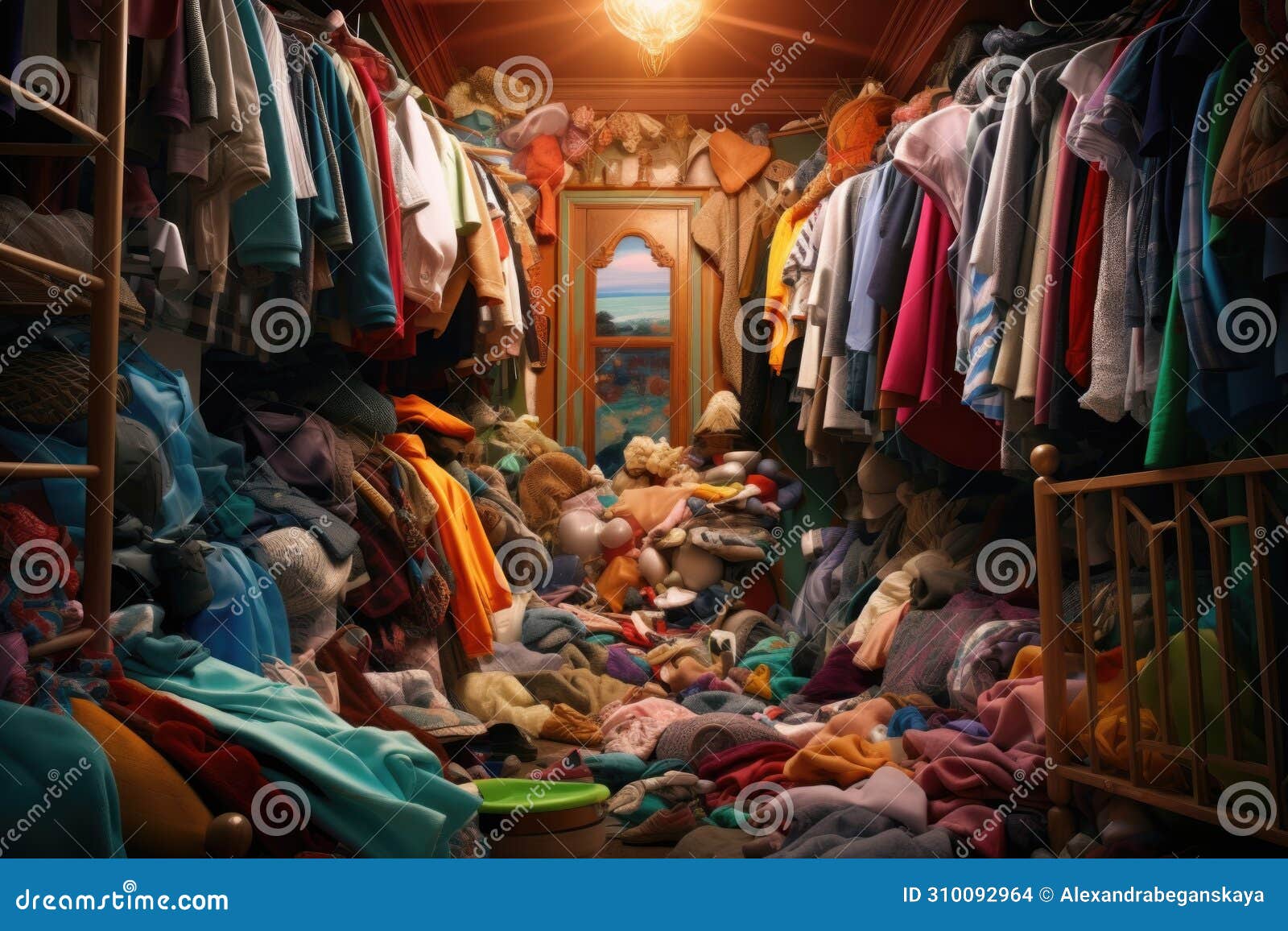Hangers Overflowing With Clothing On Fast-fashion Store Rack Royalty ...