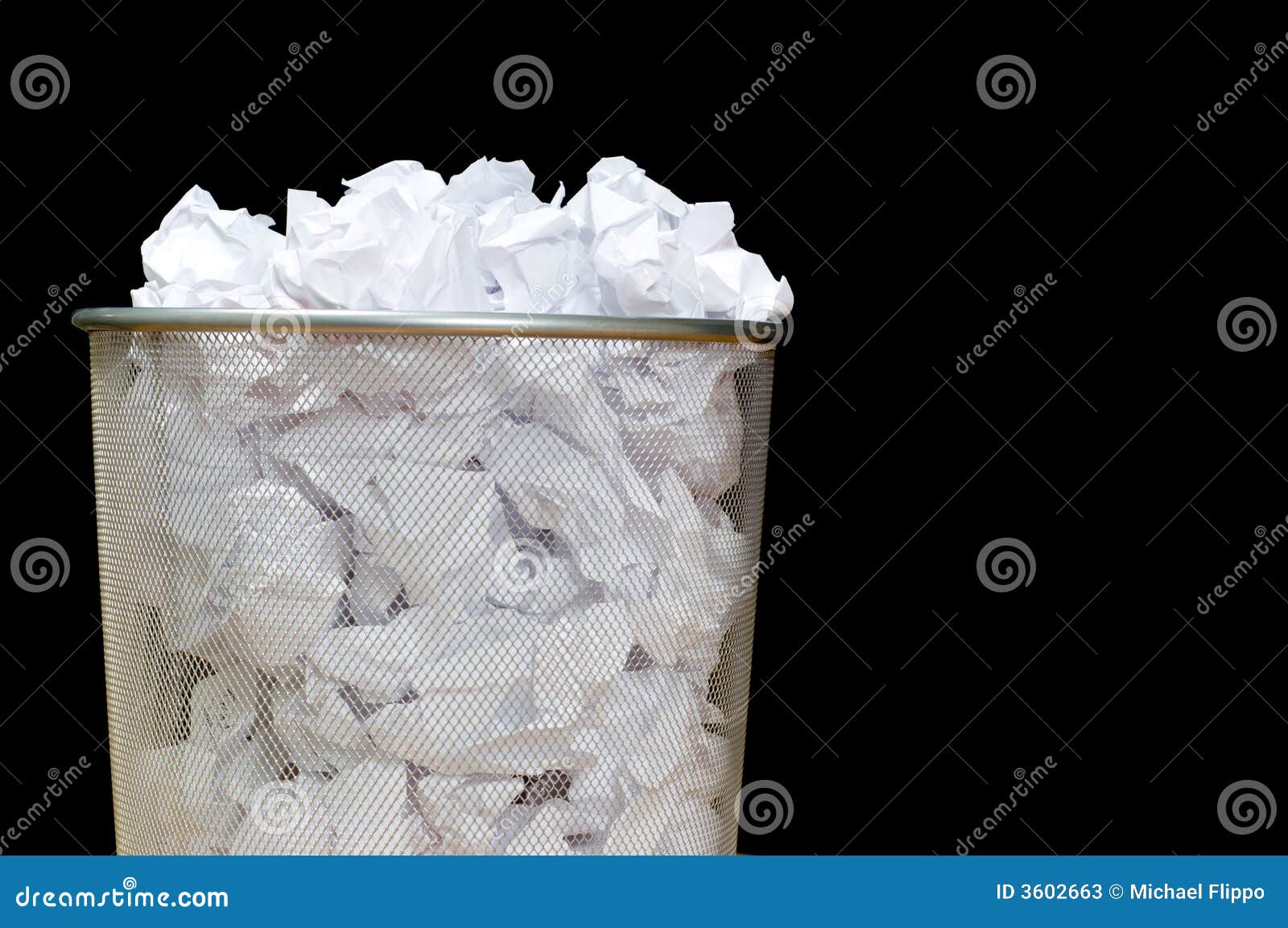 Overflowing Wastebasket stock image. Image of wastebasket - 3602663