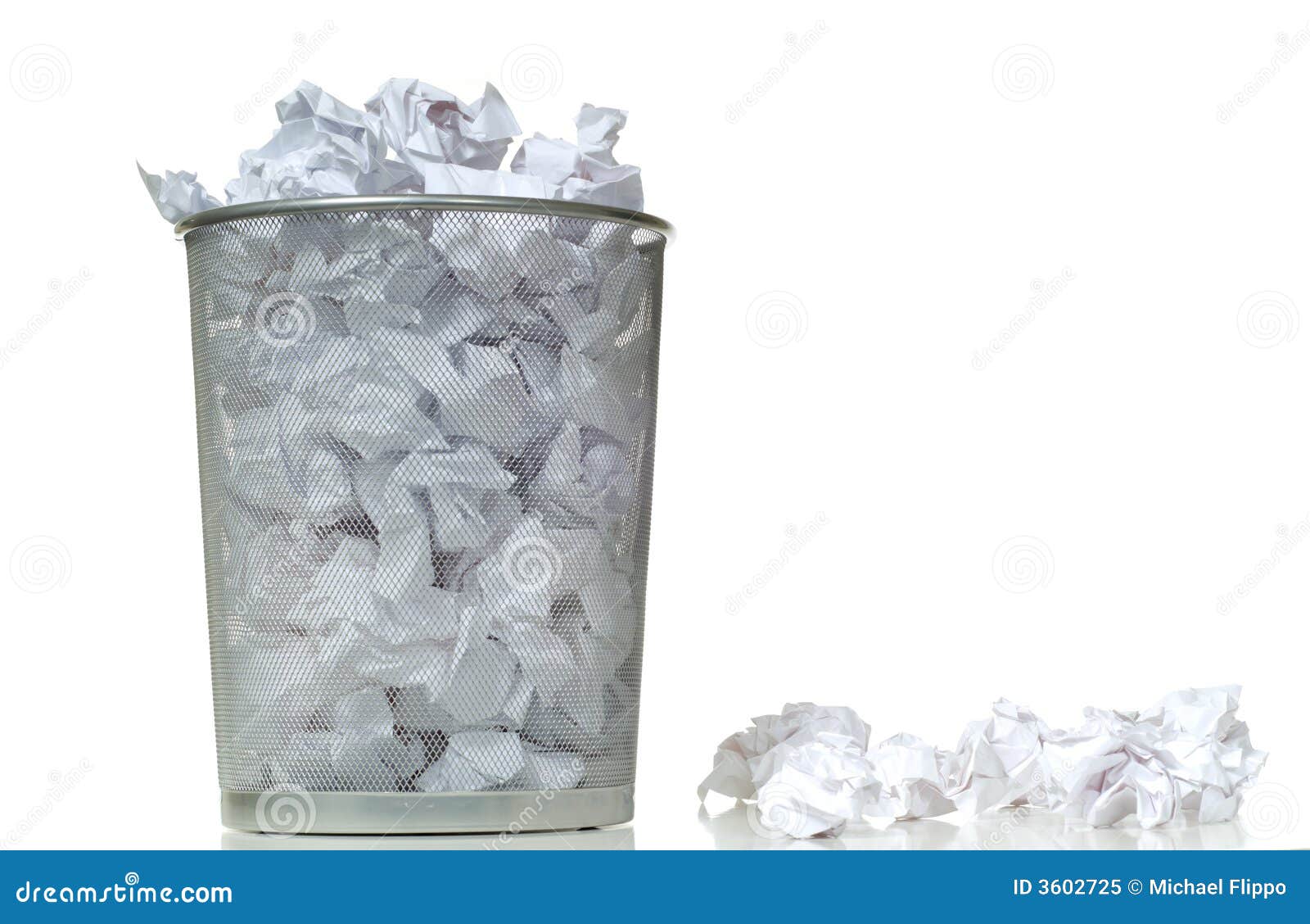 Overflowing Wastebasket stock image. Image of business - 3602725