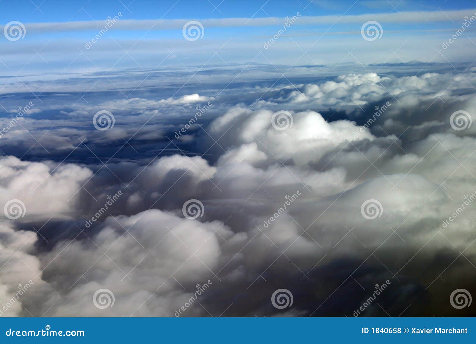 Overflying the clouds stock photo. Image of clouds, airplane - 1840658