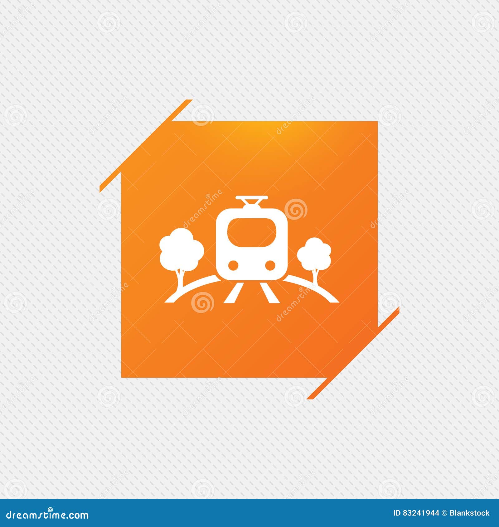 Overground Sign Icon. Metro Train Symbol. Cartoon Vector ...