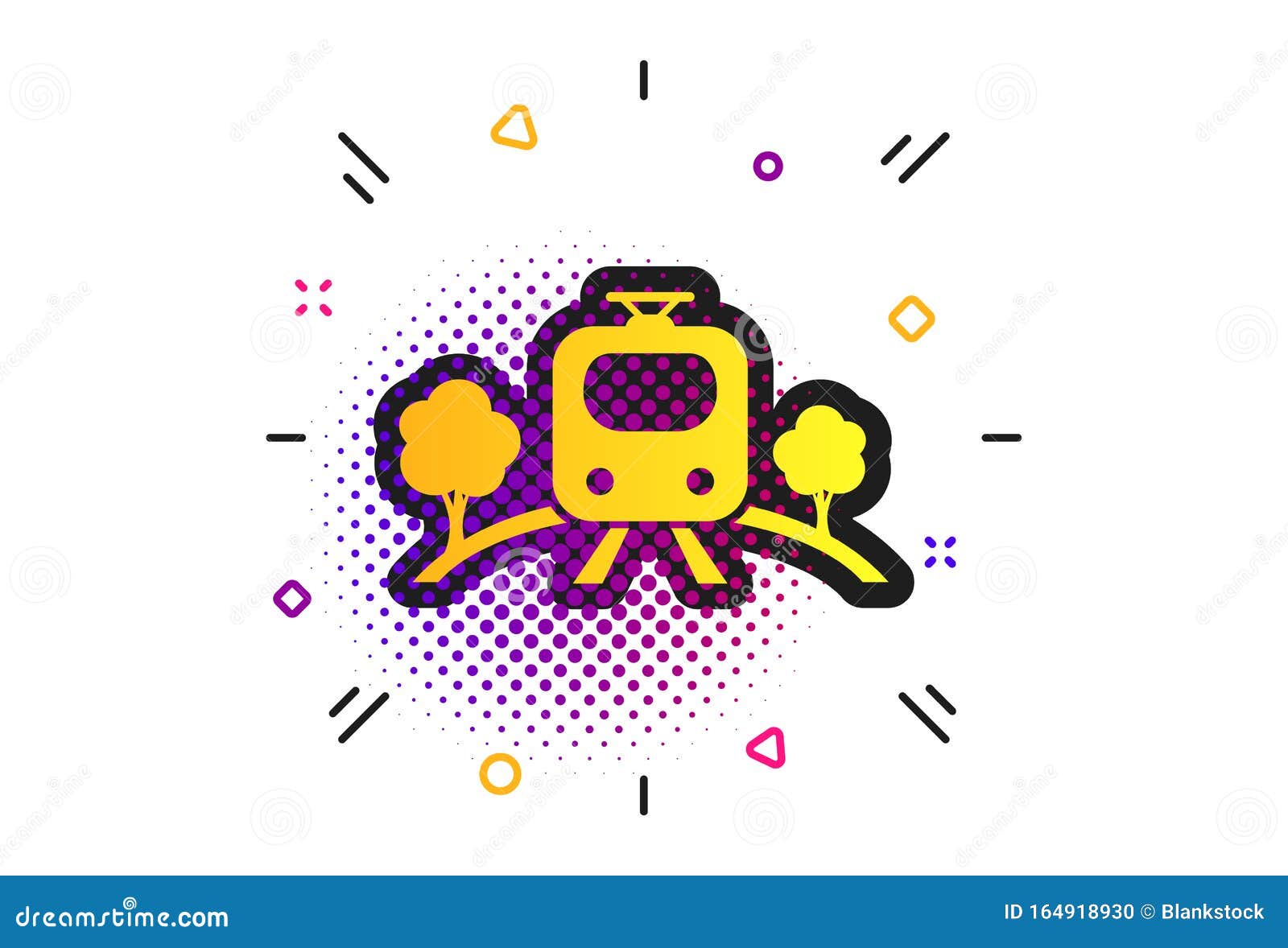 Overground Sign Icon. Metro Train Symbol. Cartoon Vector ...