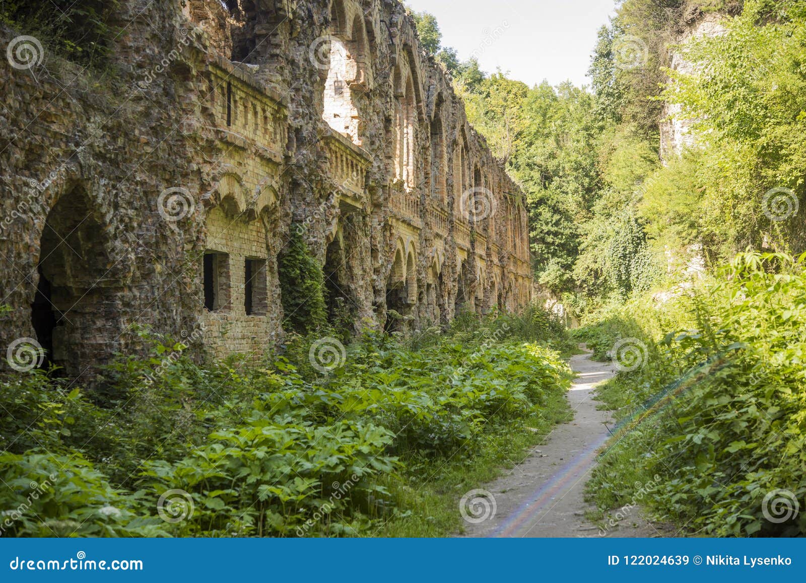 Overgrown Ruins of the Old City Stock Image - Image of concrete ...