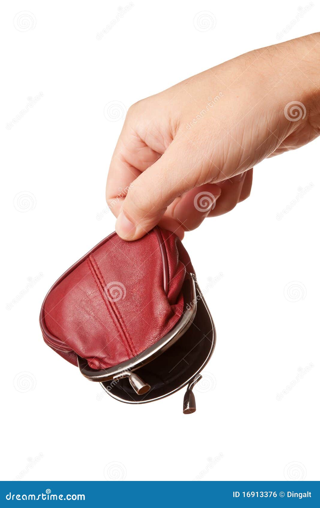 Overhandig Holding Lege Geldzak Stock Foto - Image of niemand, munt ...