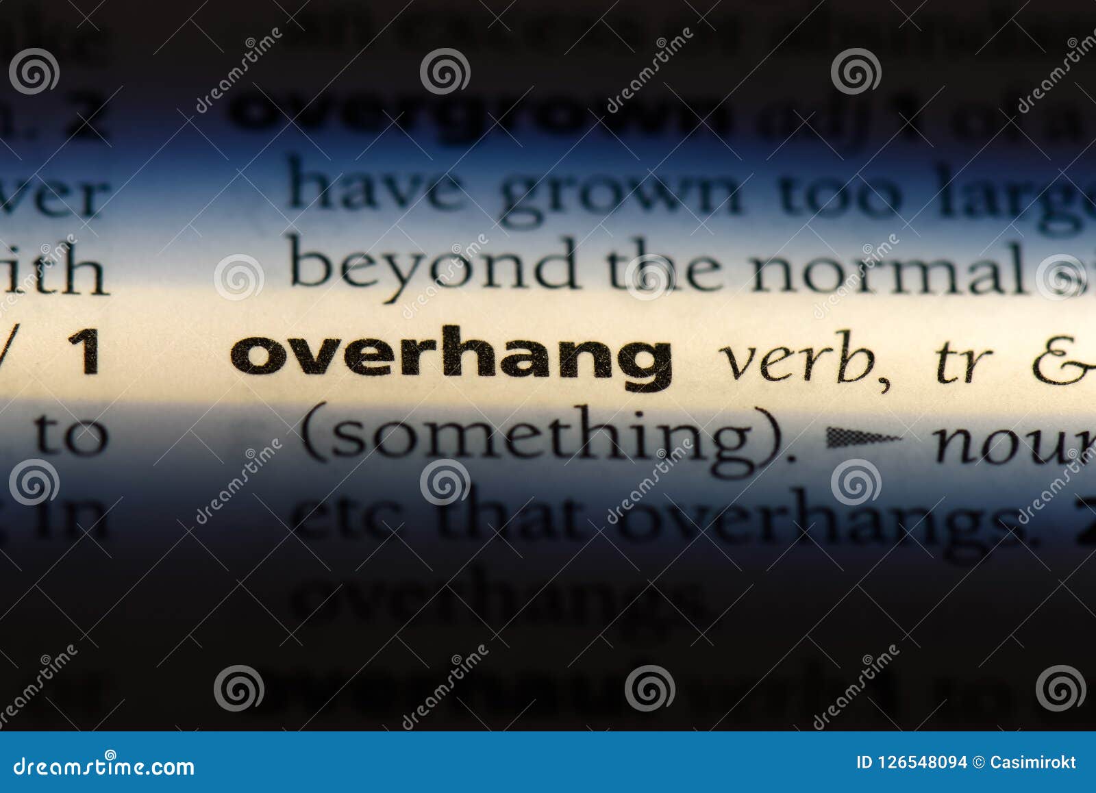 Overhang stock photo. Image of idea, printed, dictionary - 126548094