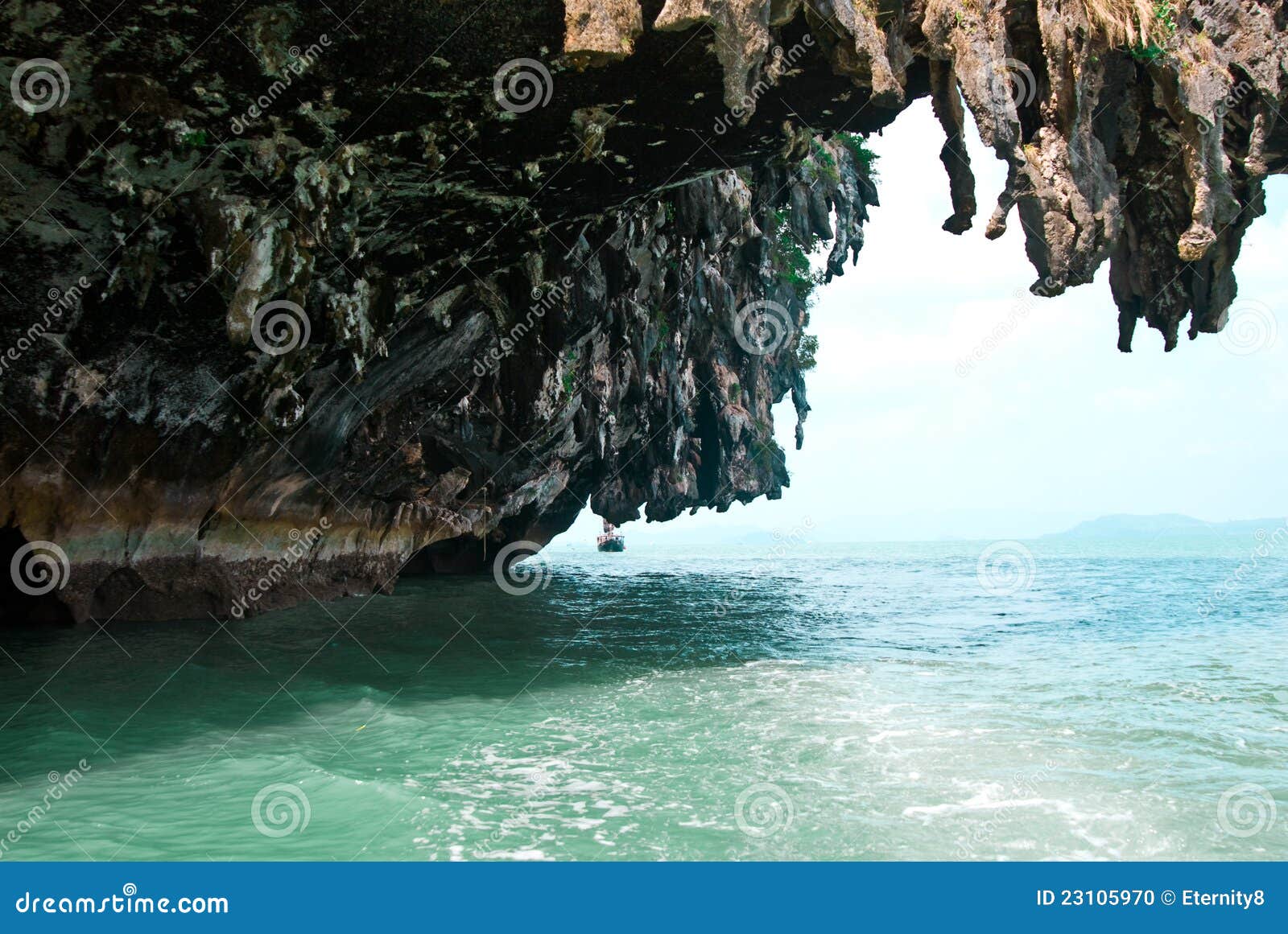 Overhanging Cliff Above the Sea Stock Photo - Image of island, hanging ...