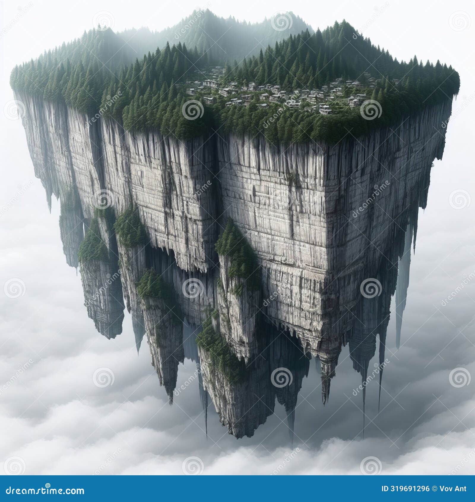 Overhanging Cliff a Cliff that Extends Horizontally Beyond Th Stock ...