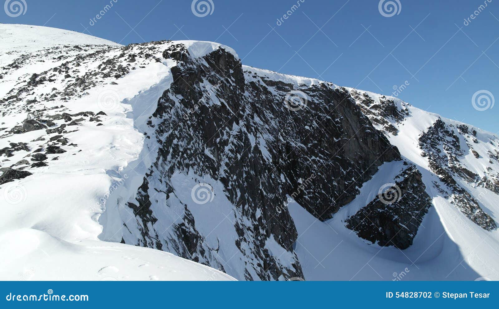 Overhanging snow stock photo. Image of cold, mountain - 54828702