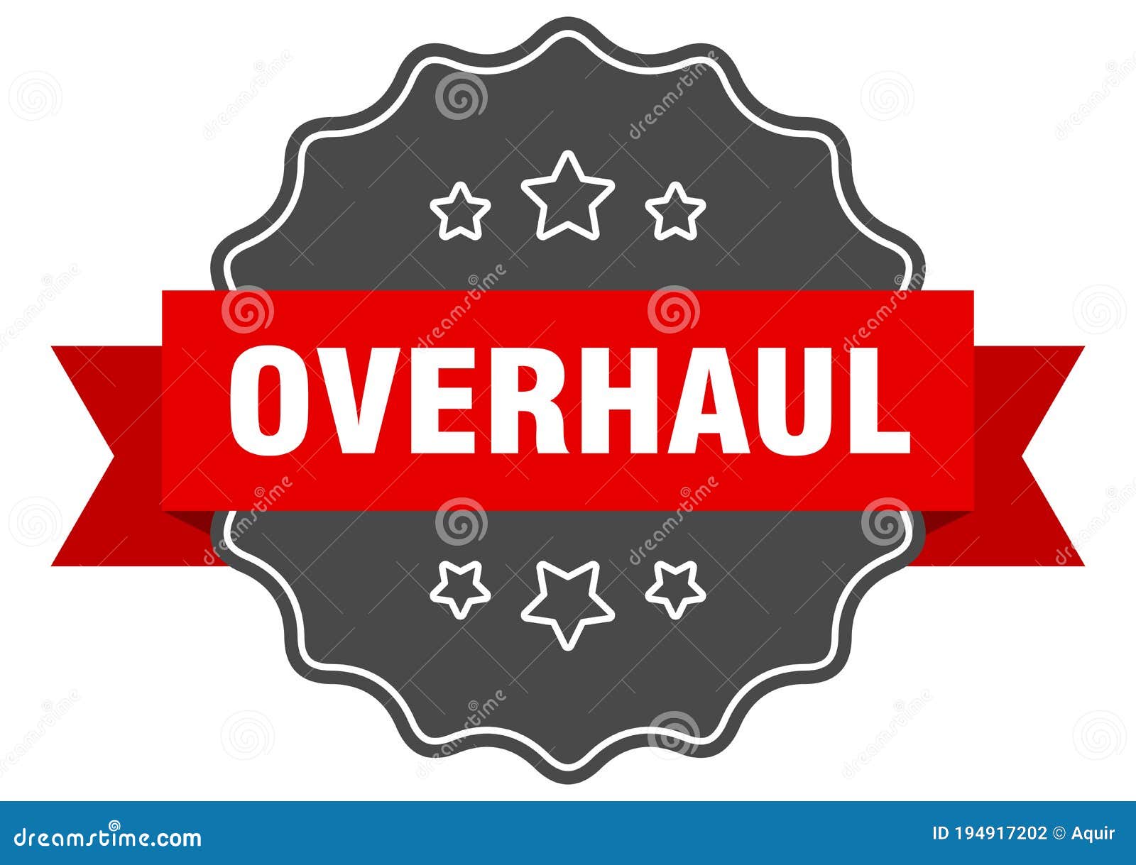 Overhaul label stock vector. Illustration of peeler - 194917202