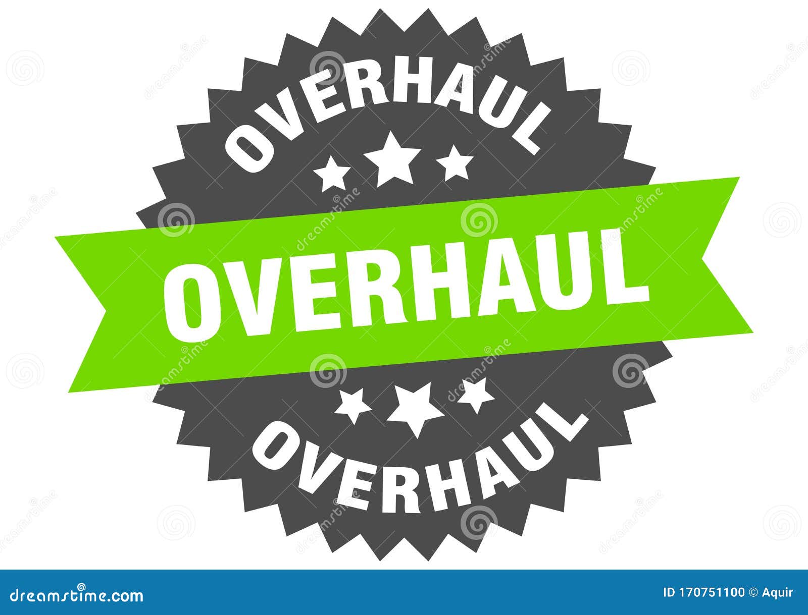 Overhaul Sign. Overhaul Circular Band Label. Overhaul Sticker Stock ...
